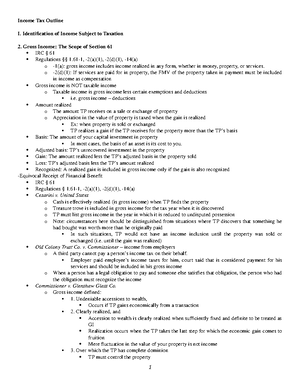 Income Tax Outline - Income Tax Outline Introduction Focuses - Taxes ...