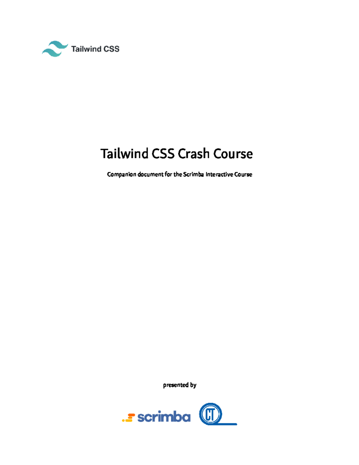 Pdfcoffee - Tailwind CSS Crash Course Companion document for the Scrimba Interactive Course ...