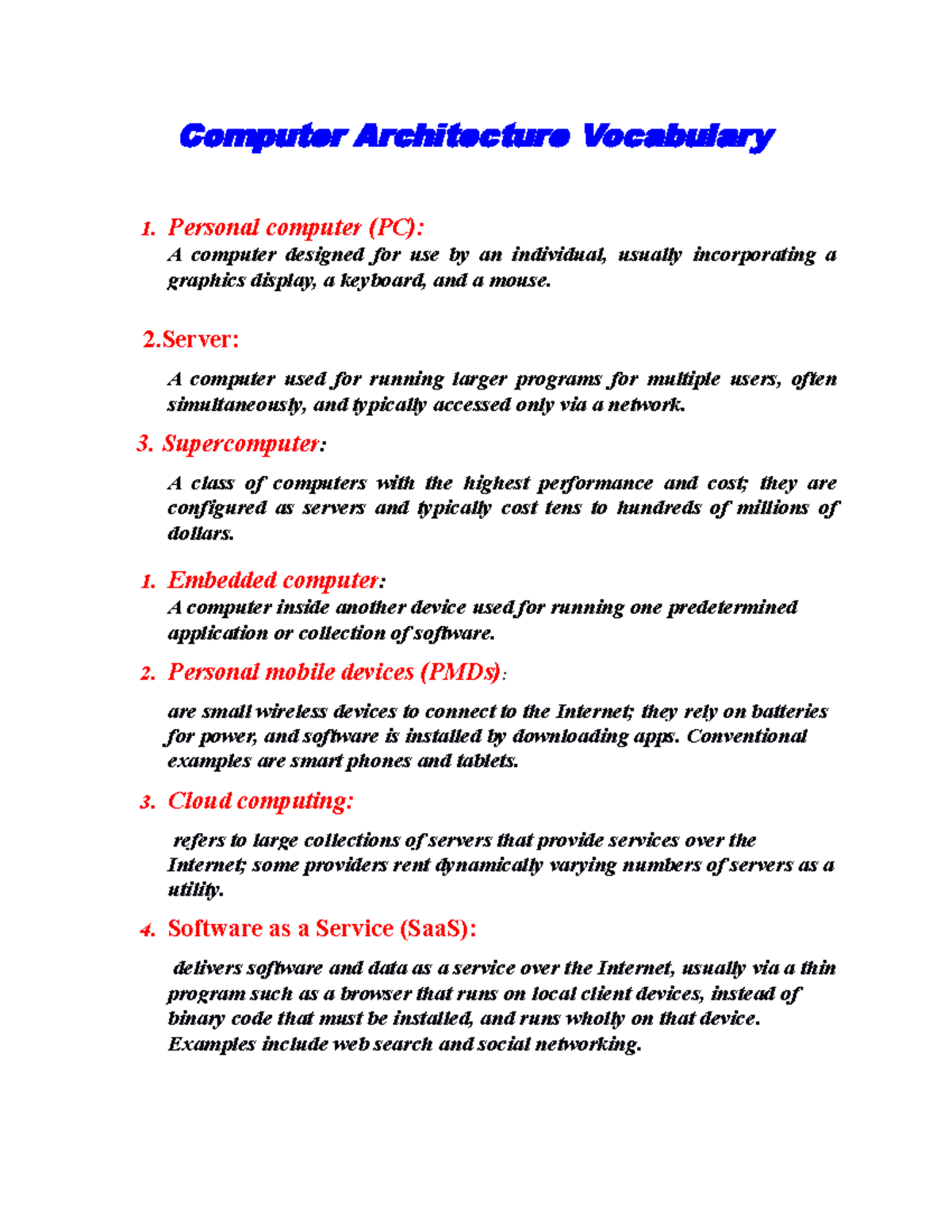 C952 Vocbulary - It helps to prepare for your exam - Computer ...