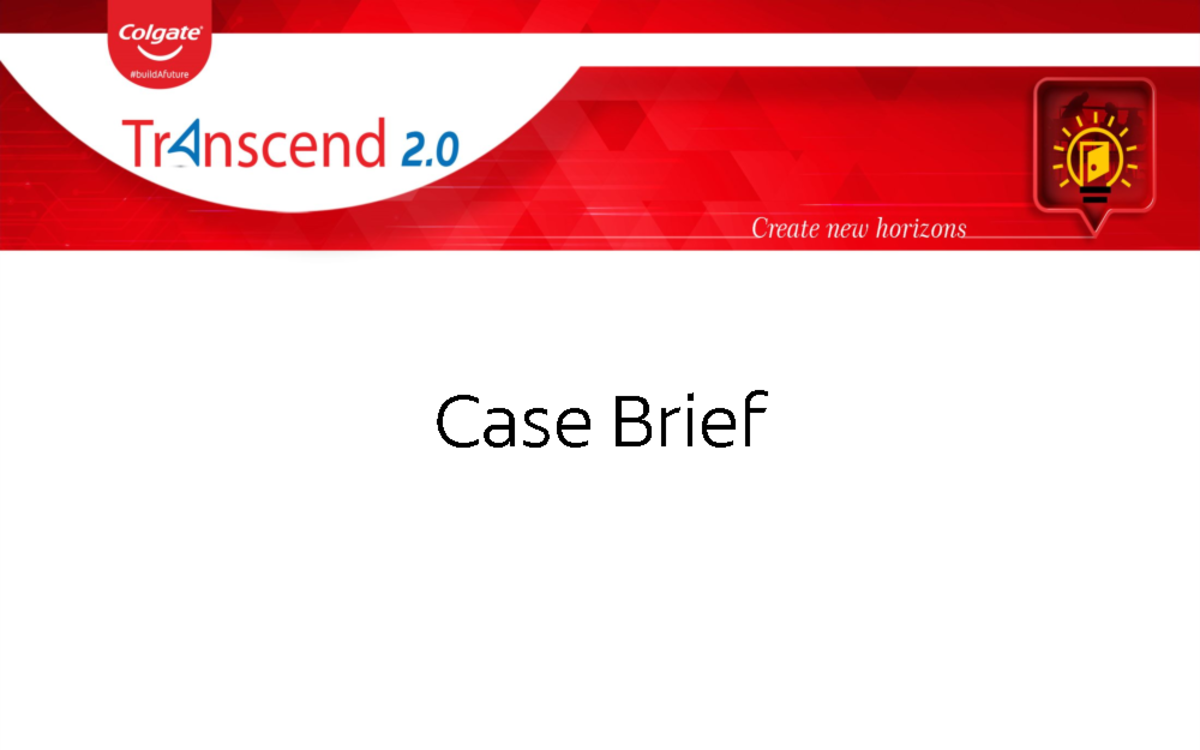 5f5a7da9eb5f7 Transcend 2 - Case Brief Context By and large, world over ...