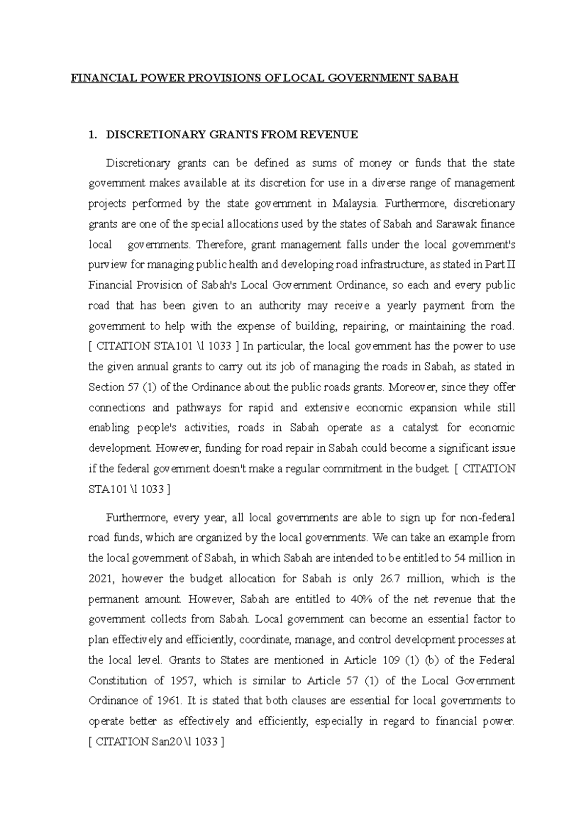 PAD320 Assignment - essay for the half part - FINANCIAL POWER ...