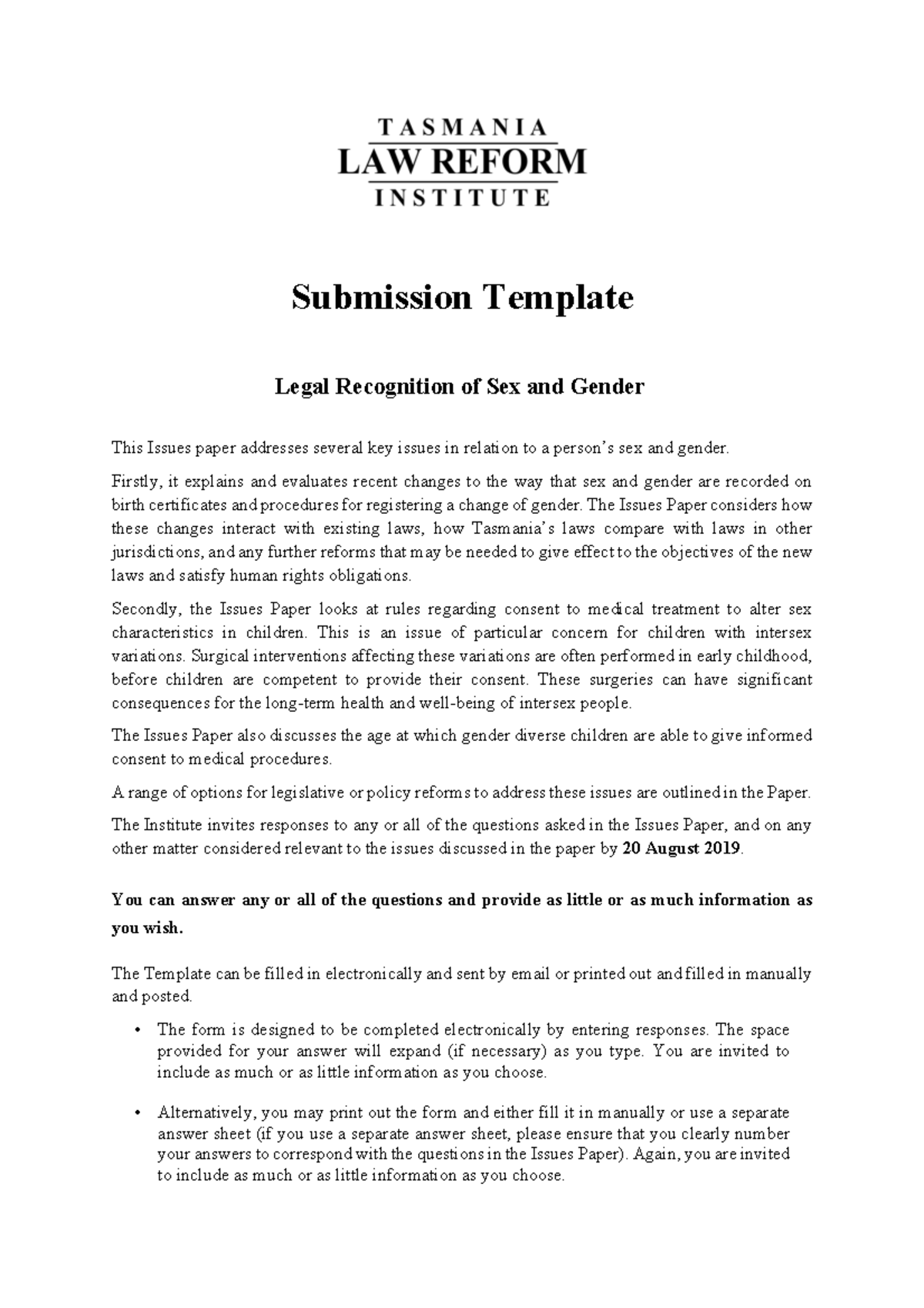 BDM Report Submission Template v2 - Submission Template Legal ...