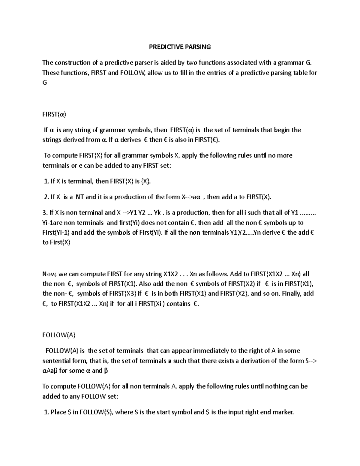 Predictiveparsing Nnnnnnnnnnnnnnnn Predictive Parsing The Construction Of A Predictive 3073