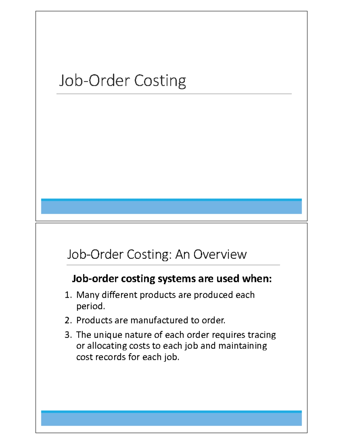 2 - Job-order costing (Product costing) 0e001adbe5dbb7726fc334c38094 ...