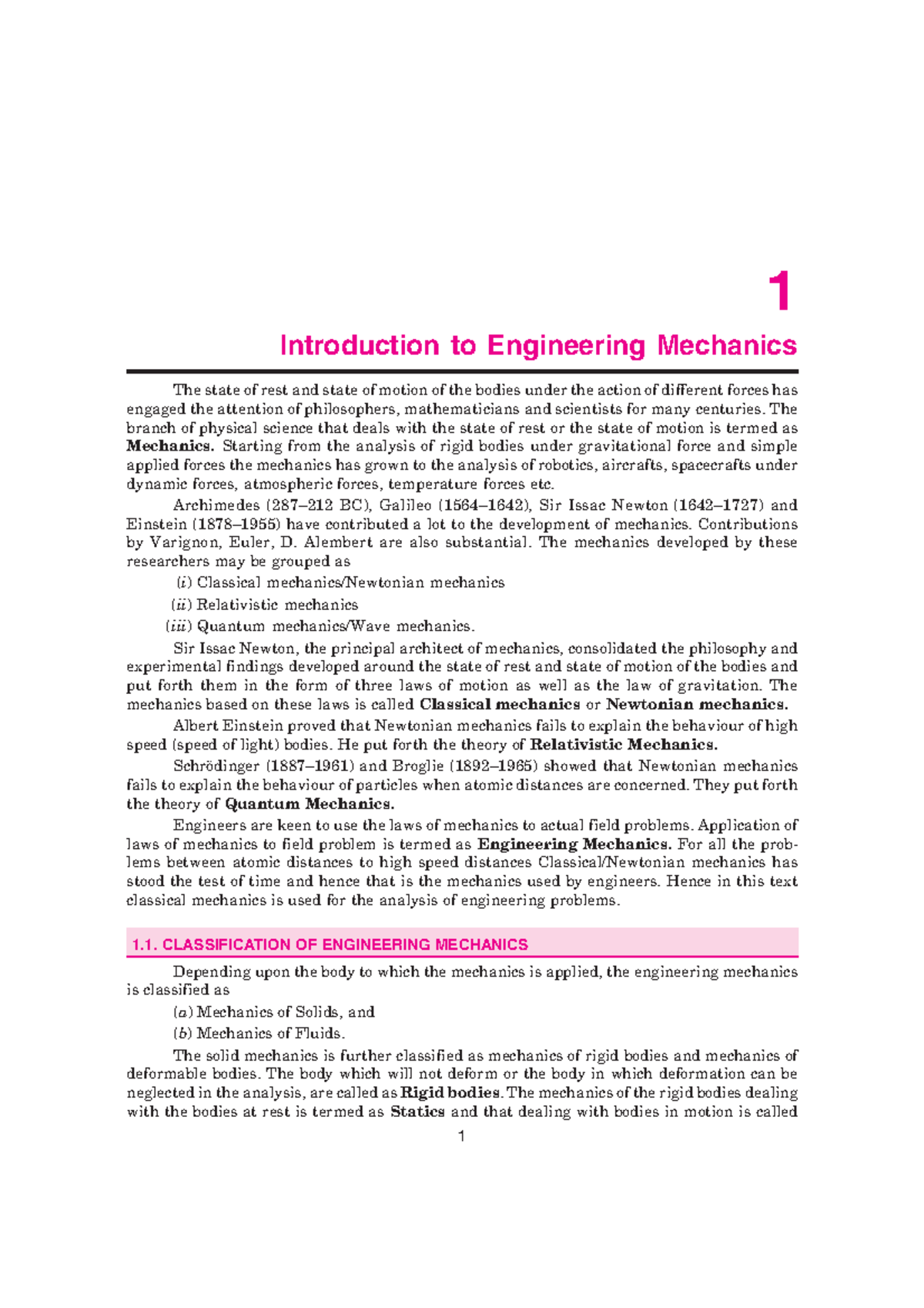 Basic Mechanics tutorials - 1 Introduction to Engineering Mechanics The ...