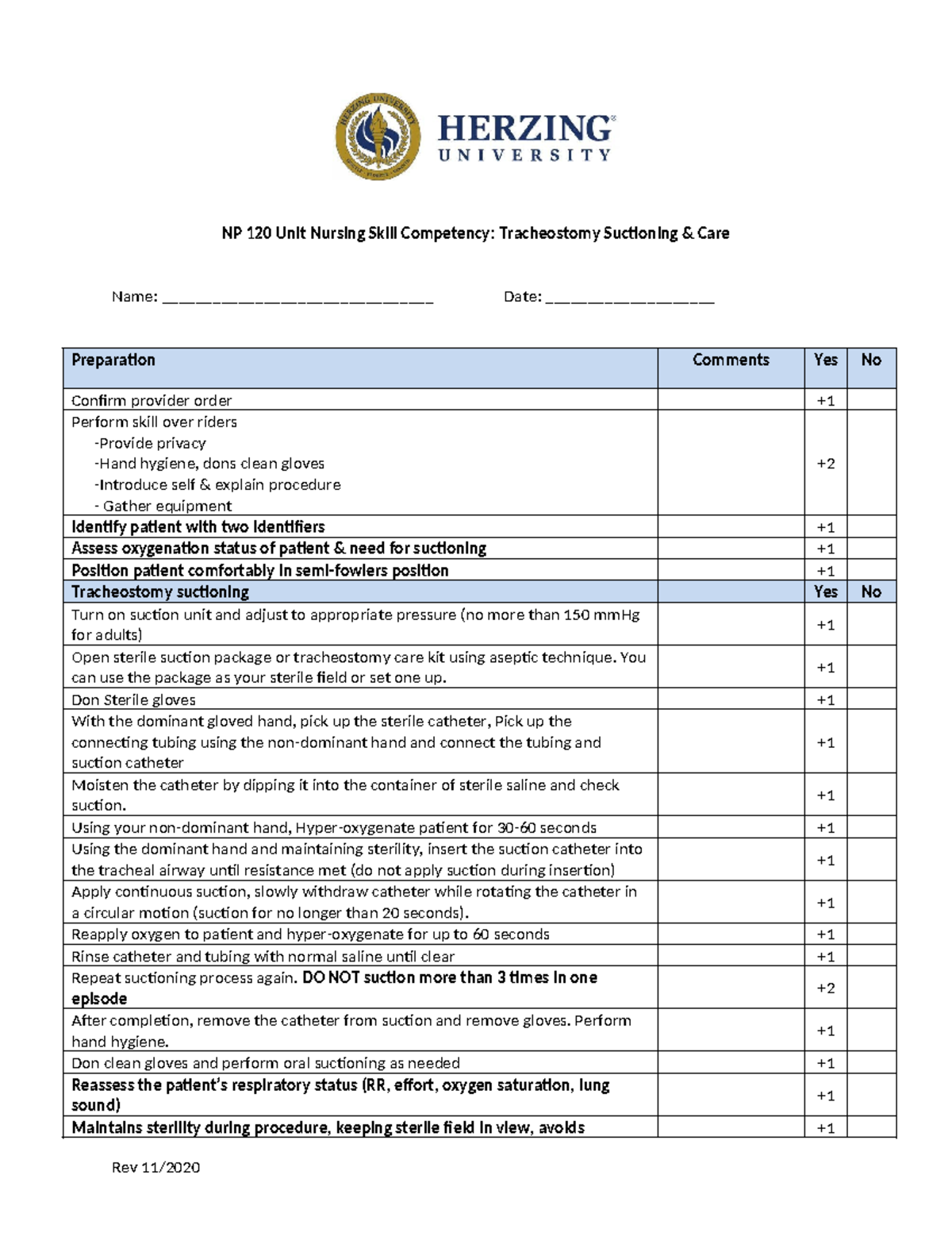 UNIT 6- Tracheostomy Suctioning & Care - NP 120 Unit Nursing Skill ...