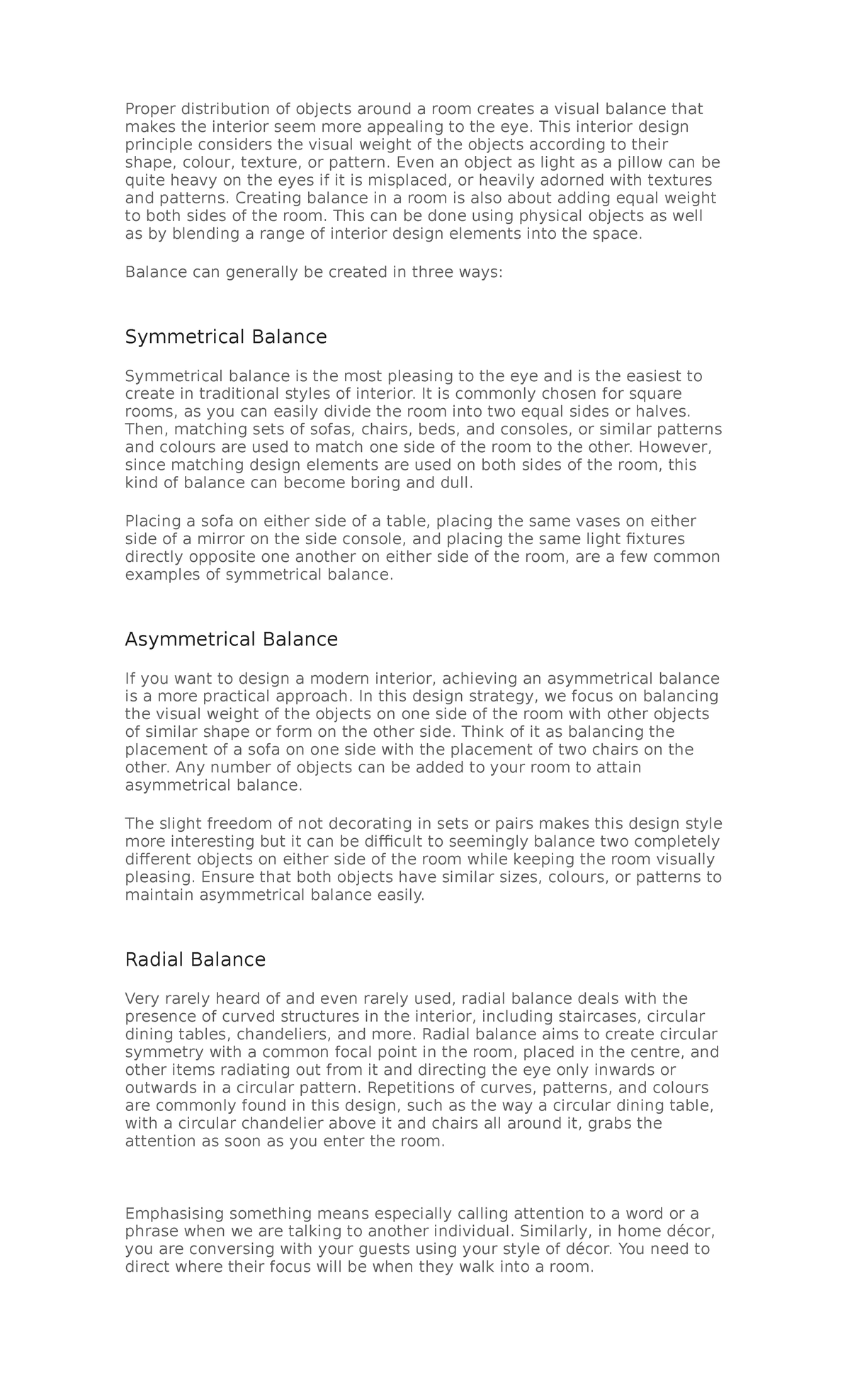 The Principles Governing Interior Design - What and How It Affects Your ...