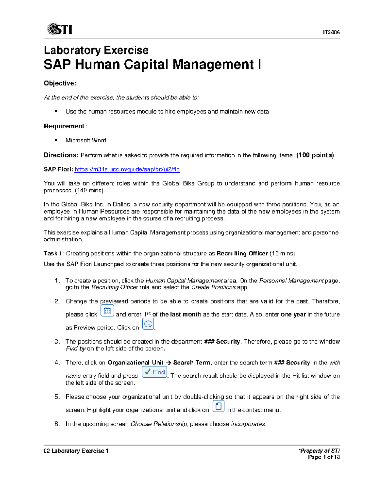 02 Laboratory Exercise 113 - 02 Laboratory Exercise 1 *Property of STI ...