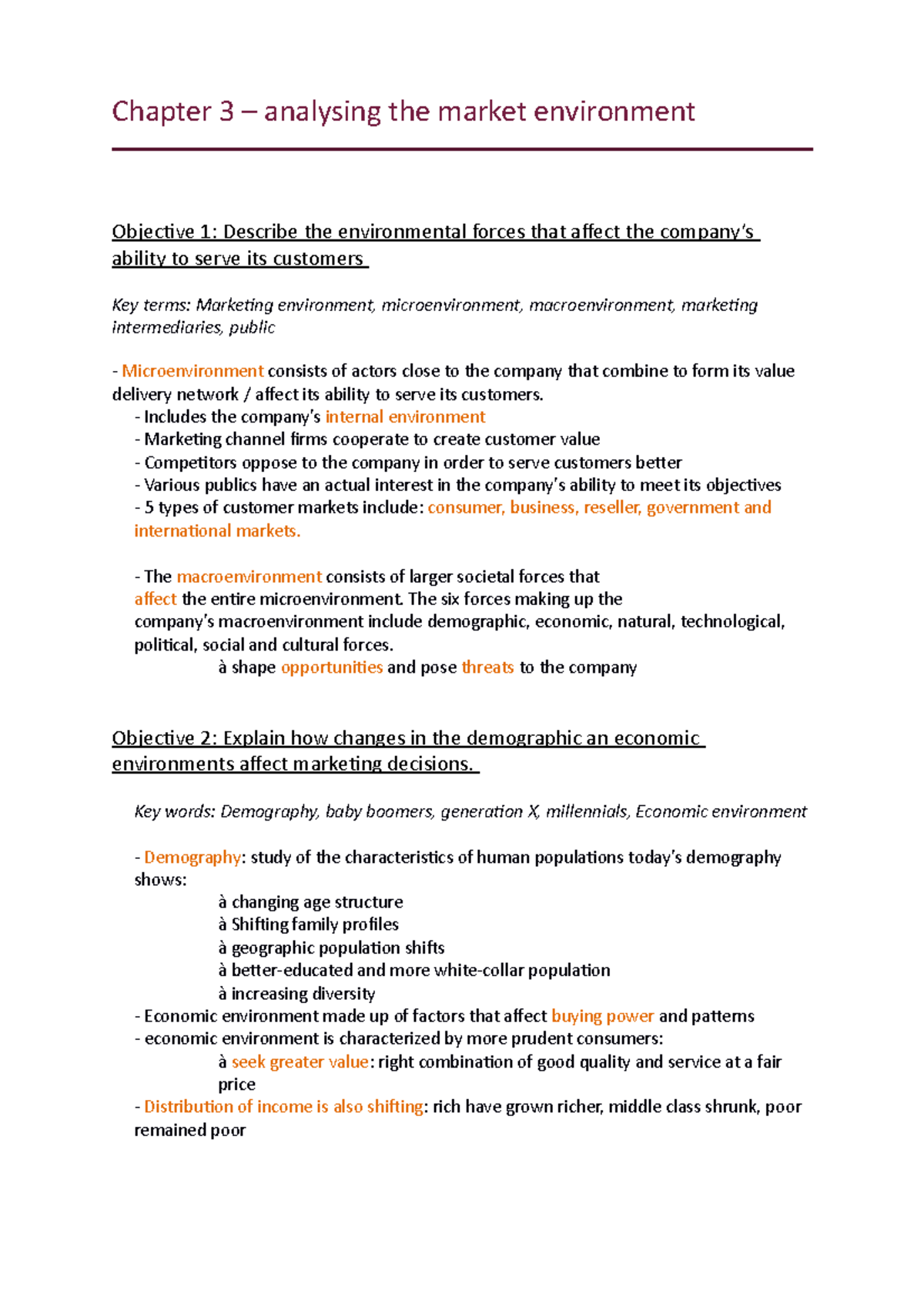 Chapter 3 e28093 analysing the market environment - Chapter 3 ...