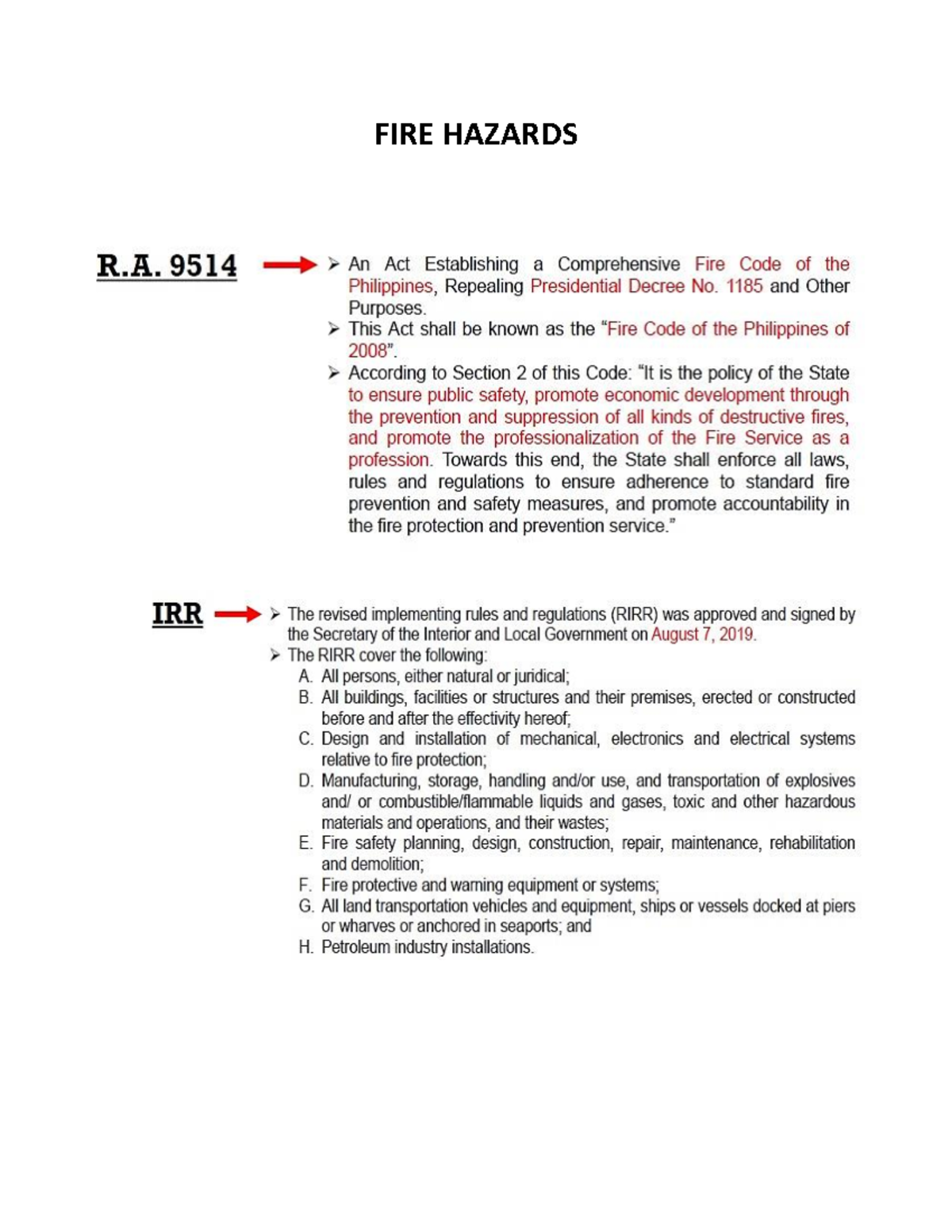 Topic 3 Fire Hazards - Disaster Mitigation, Adaption, and Preparedness ...