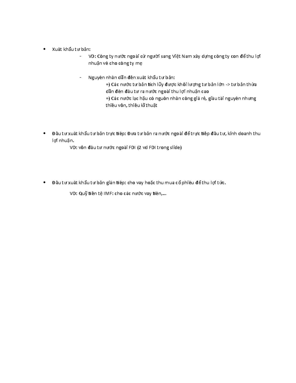 Vd - asfasf - Xuấất kh u t b n:ẩưả VD: Công ty n c ngoài c ng i sang Vi t Nam xấy d ng công ty ...