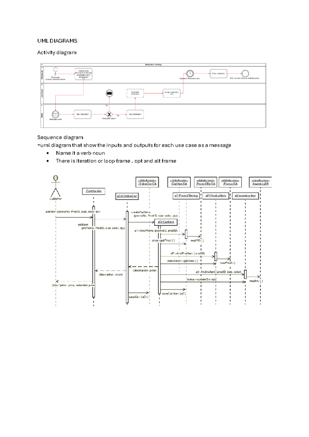 UML Diagrams - Summary Systems Development Project I - UML DIAGRAMS ...