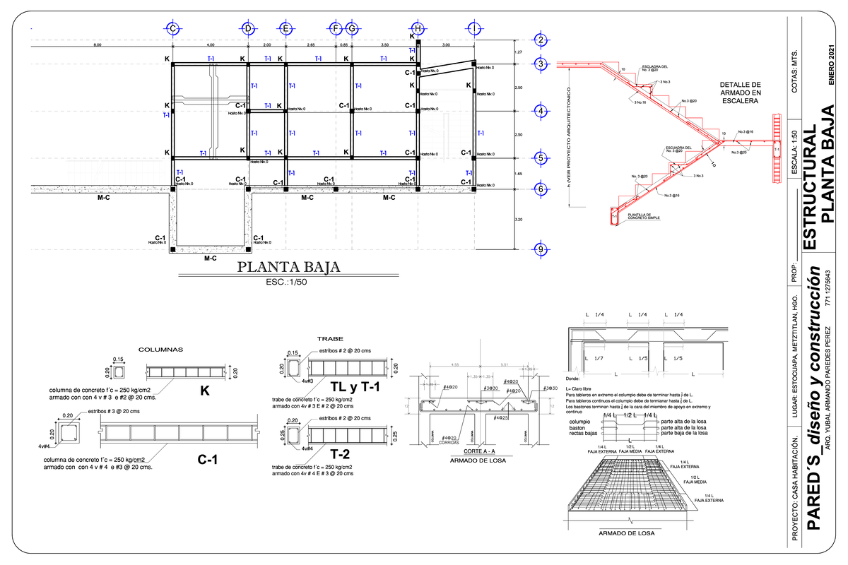 11 est Planta BAJA - análisis estructural - Studocu