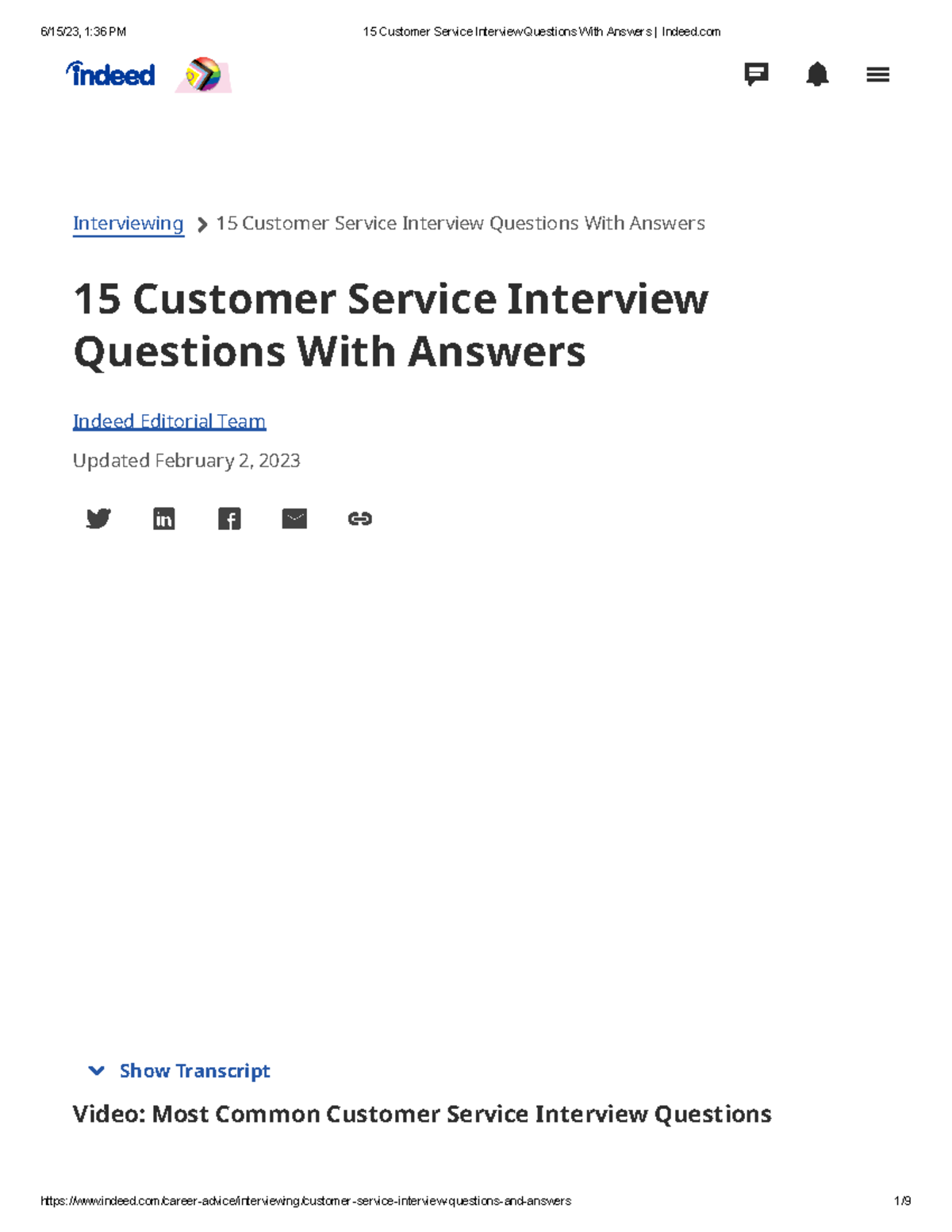 15 Customer Service Interview Questions With Answers Indeed - Customer ...