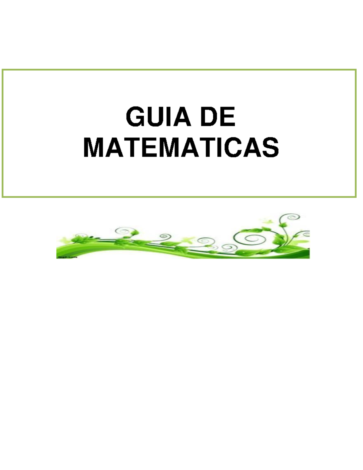 Modulo Matematicas - GUIA DE MATEMATICAS Repaso La potenciación era ...