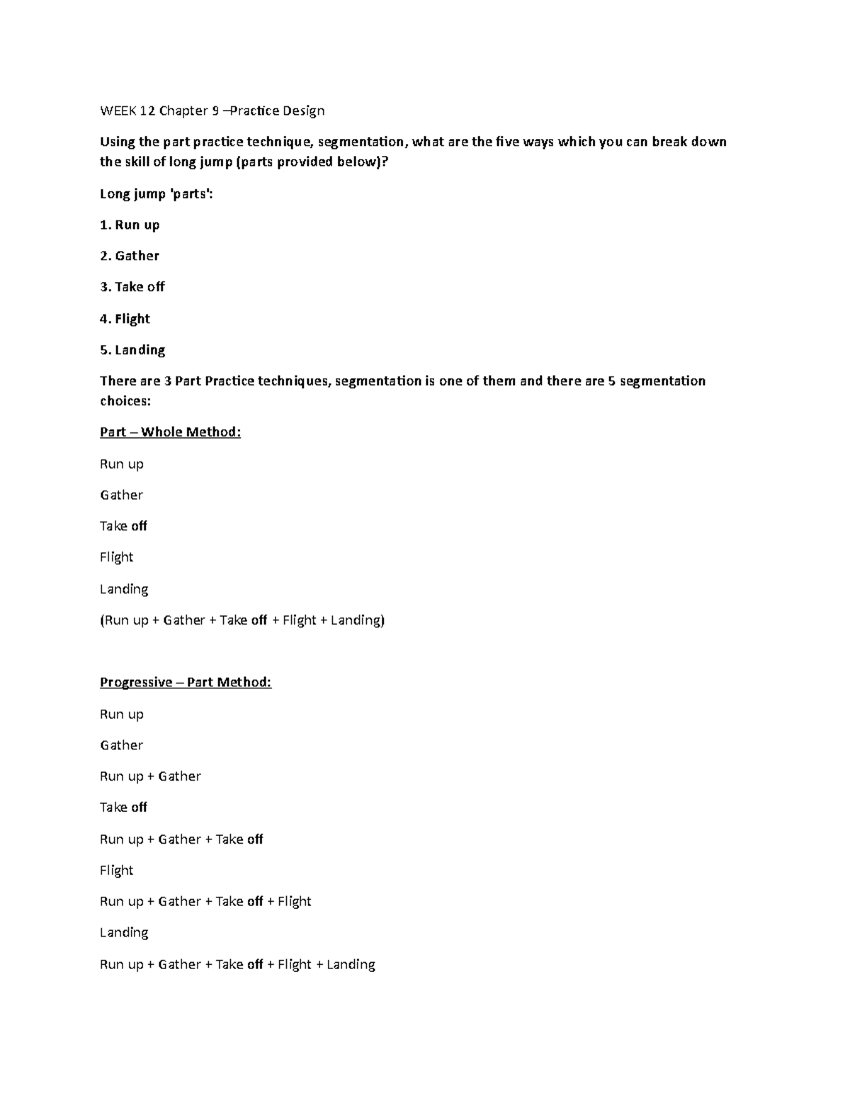 Week 12 Chapter 9 & 10 CFU - WEEK 12 Chapter 9 –Practice Design Using ...