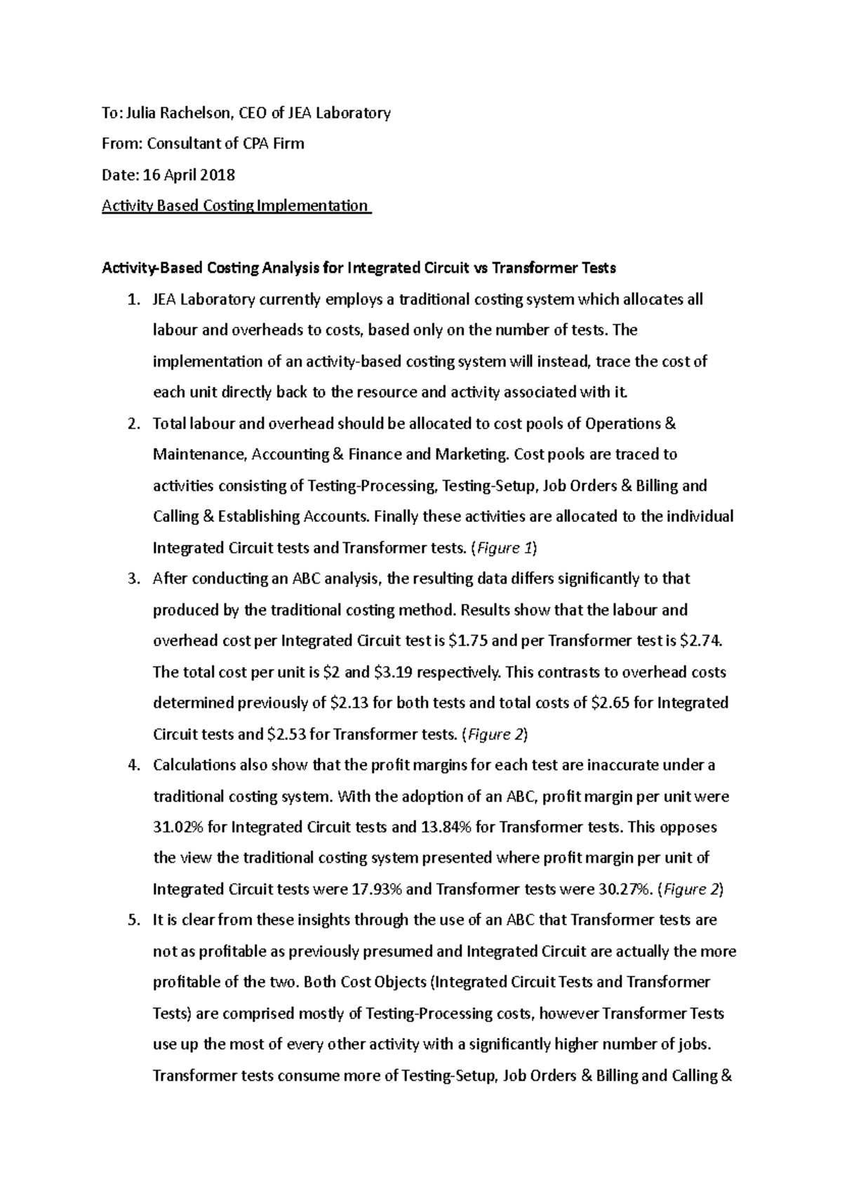 Assignment Hardcopy - Taught in semester 1, 2018 - To: Julia Rachelson ...