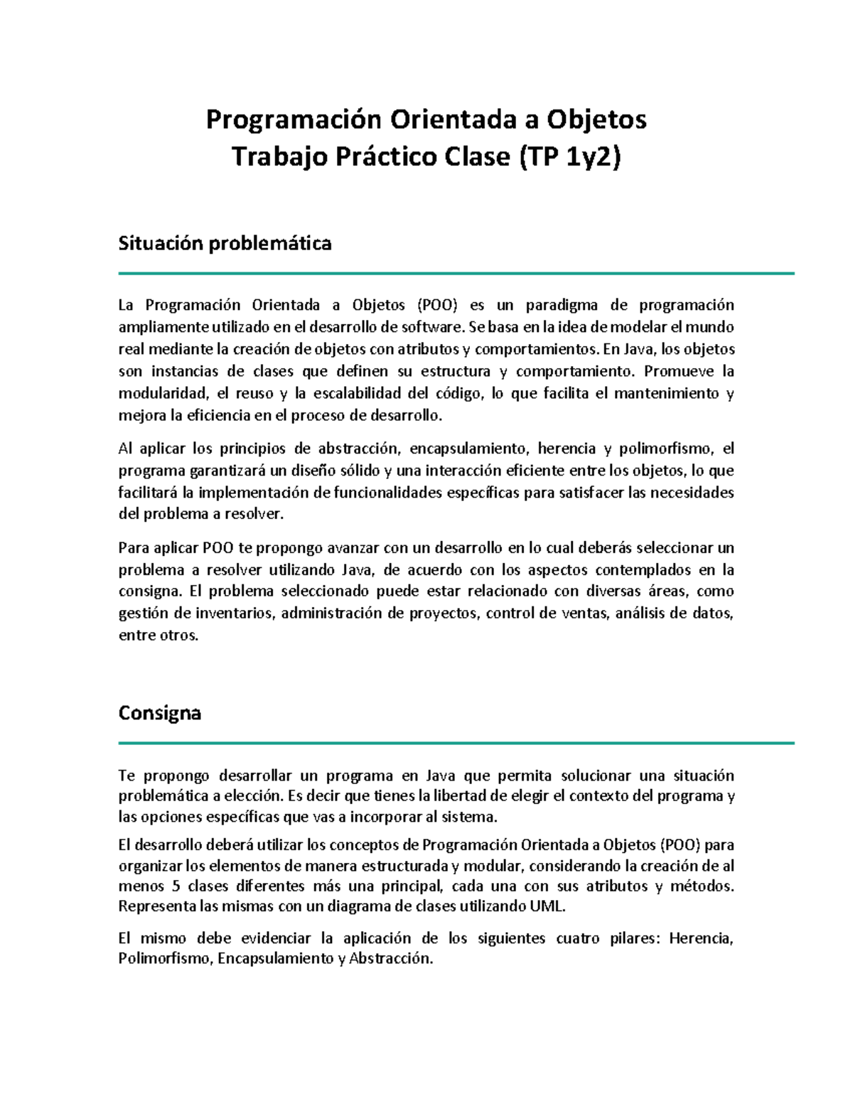 POO - TP1y2 - Trabajo practico nota de proceso de modulos 1 y 2 . Nota 10 - Programación ...