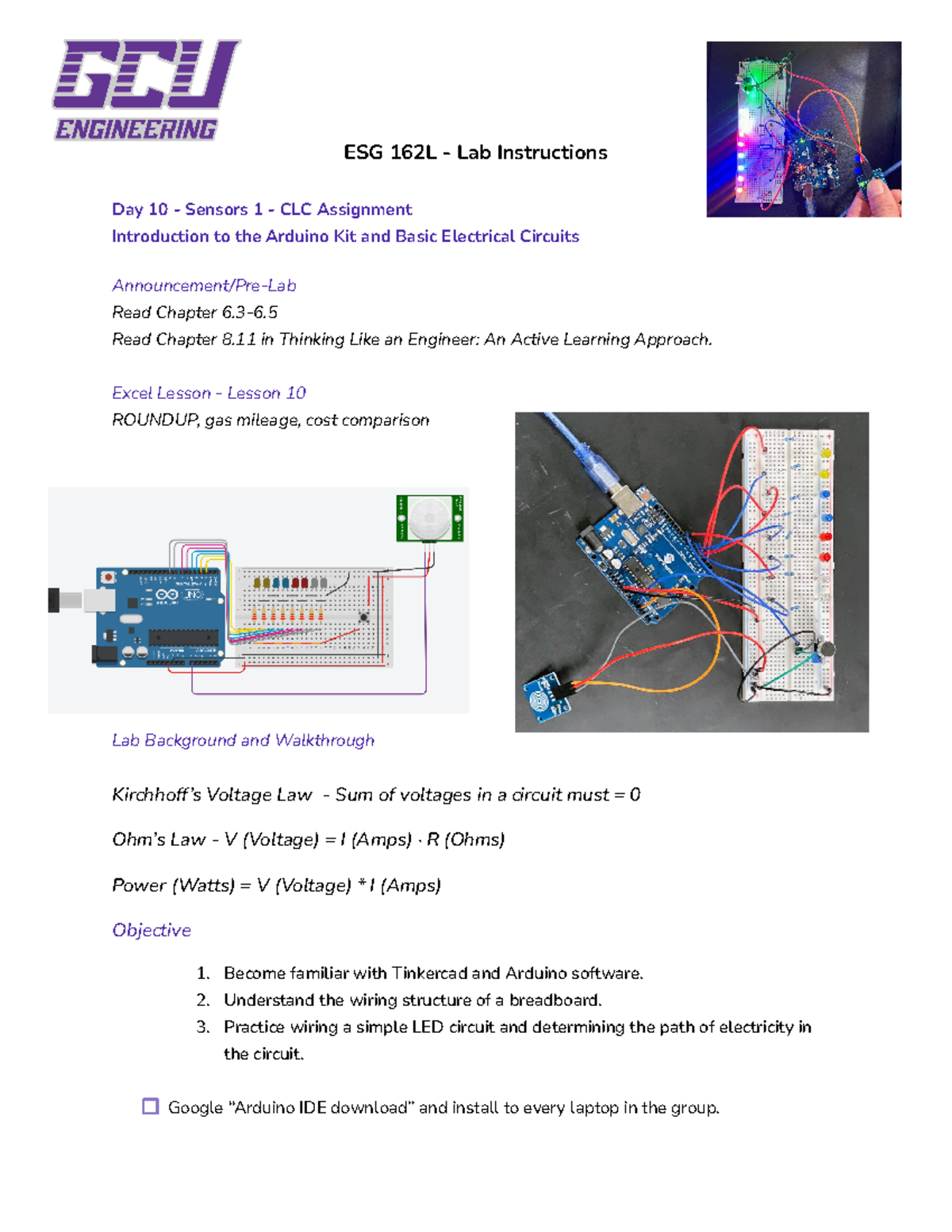 ESG 162L - Lab Instructions DAY 10 - Read Chapter 8 in Thinking Like an ...