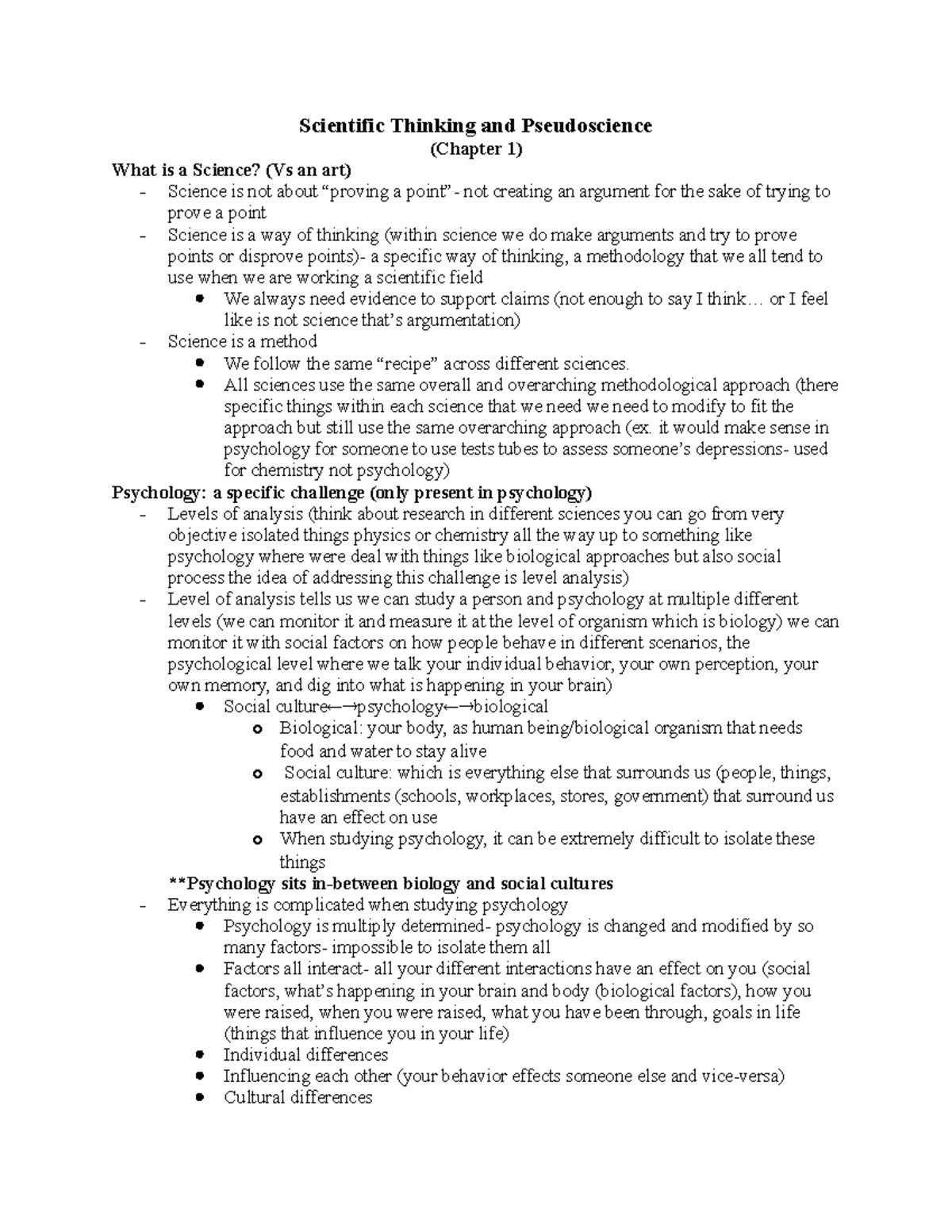 Scientific Thinking and Pseudoscience - Scientific Thinking and ...