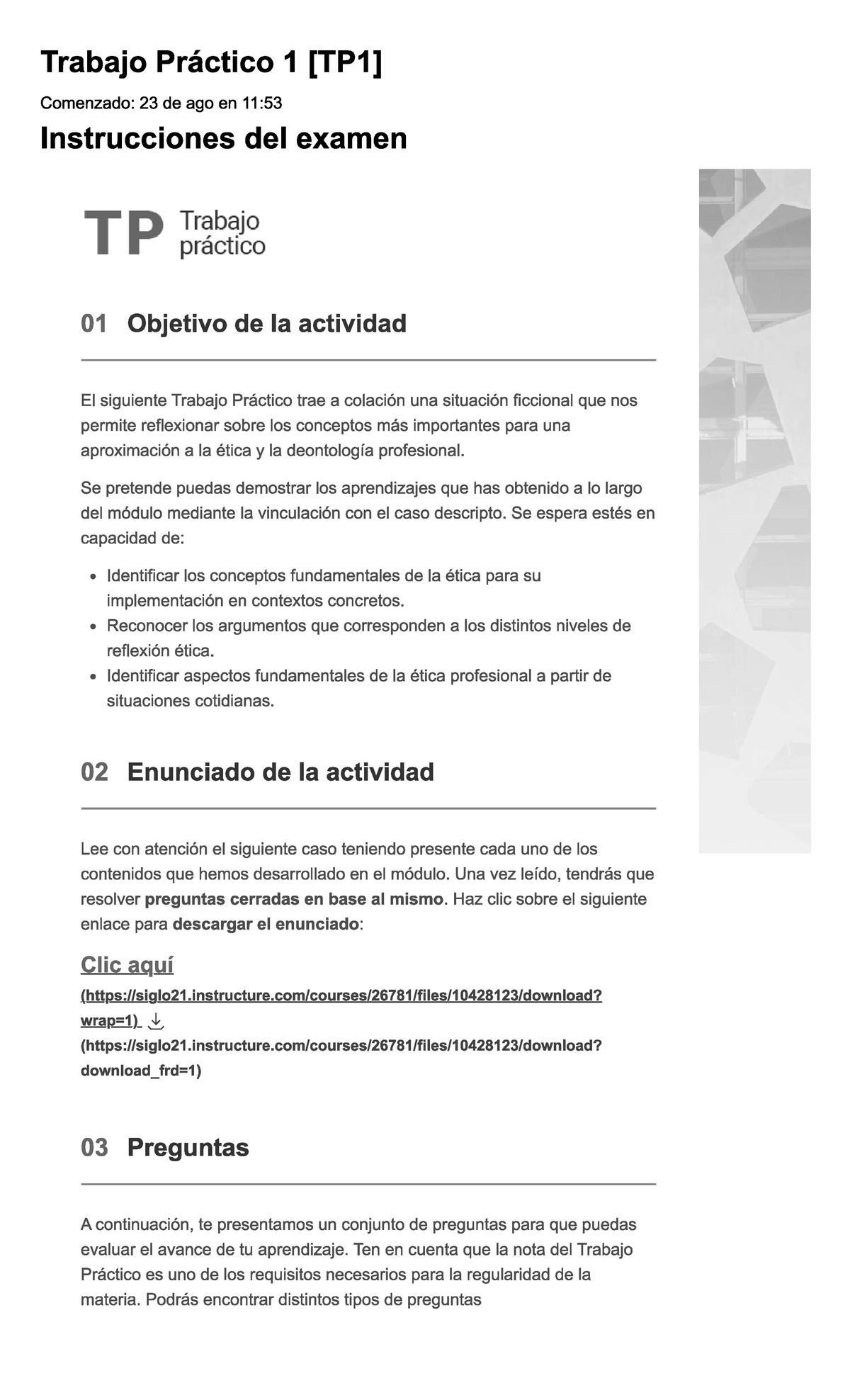 TP1-1-80% - tpnª1 - Ética y Deontología Profesional - Studocu