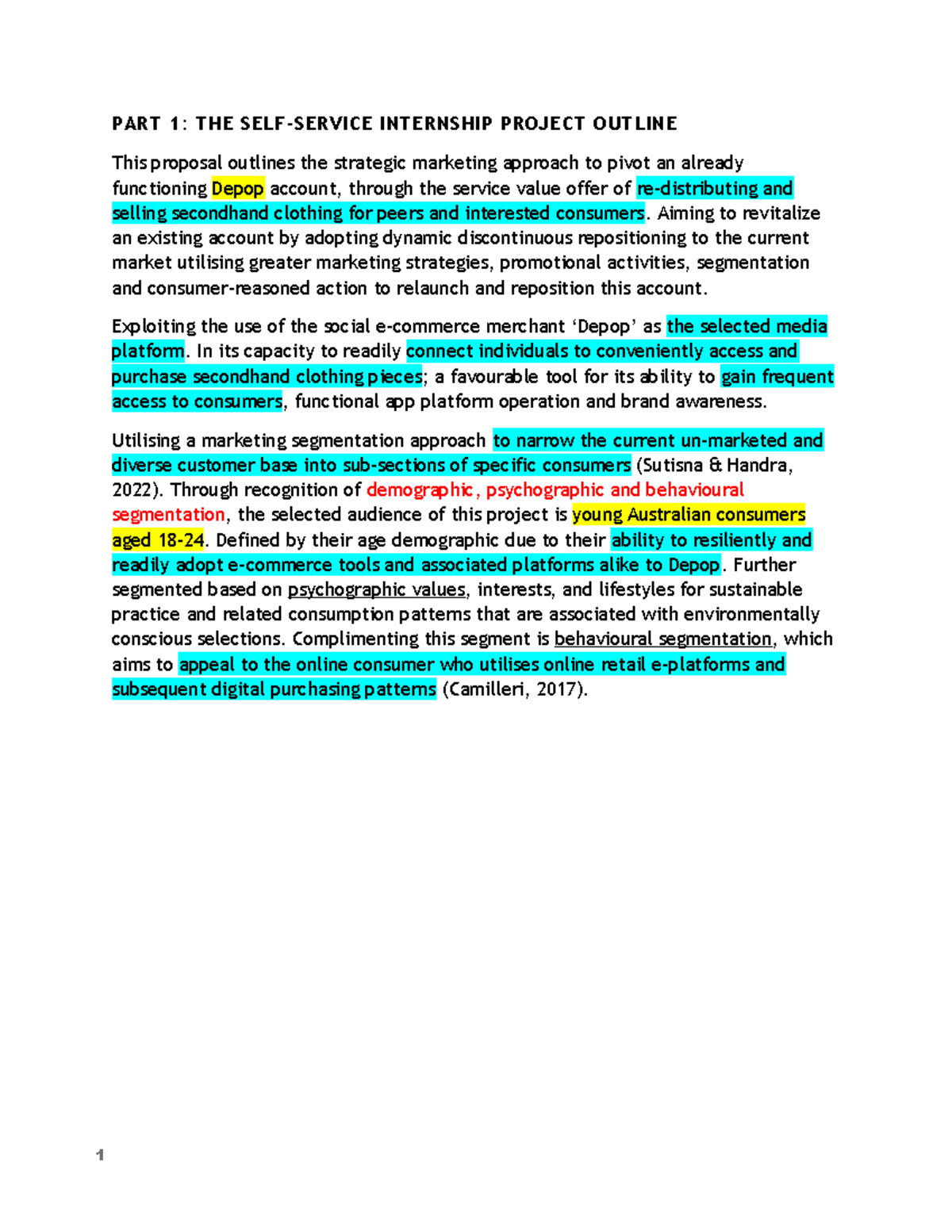 Project K - PART 1: THE SELF-SERVICE INTERNSHIP PROJECT OUTLINE This ...