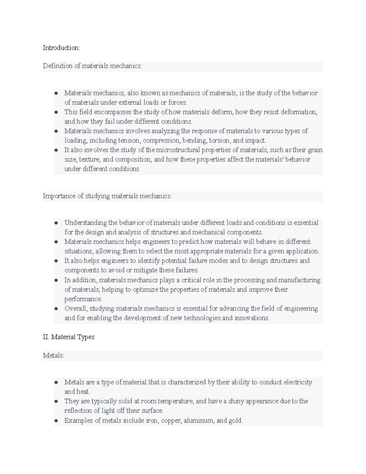 Material Mechanics - Introduction: Definition of materials mechanics ...