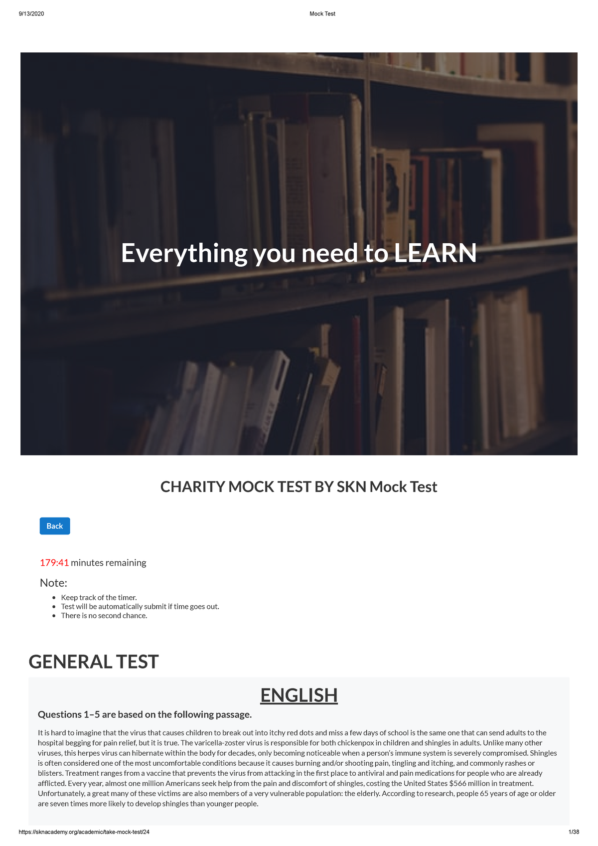 Best Mock Test For Medical Students - anatomy - Studocu