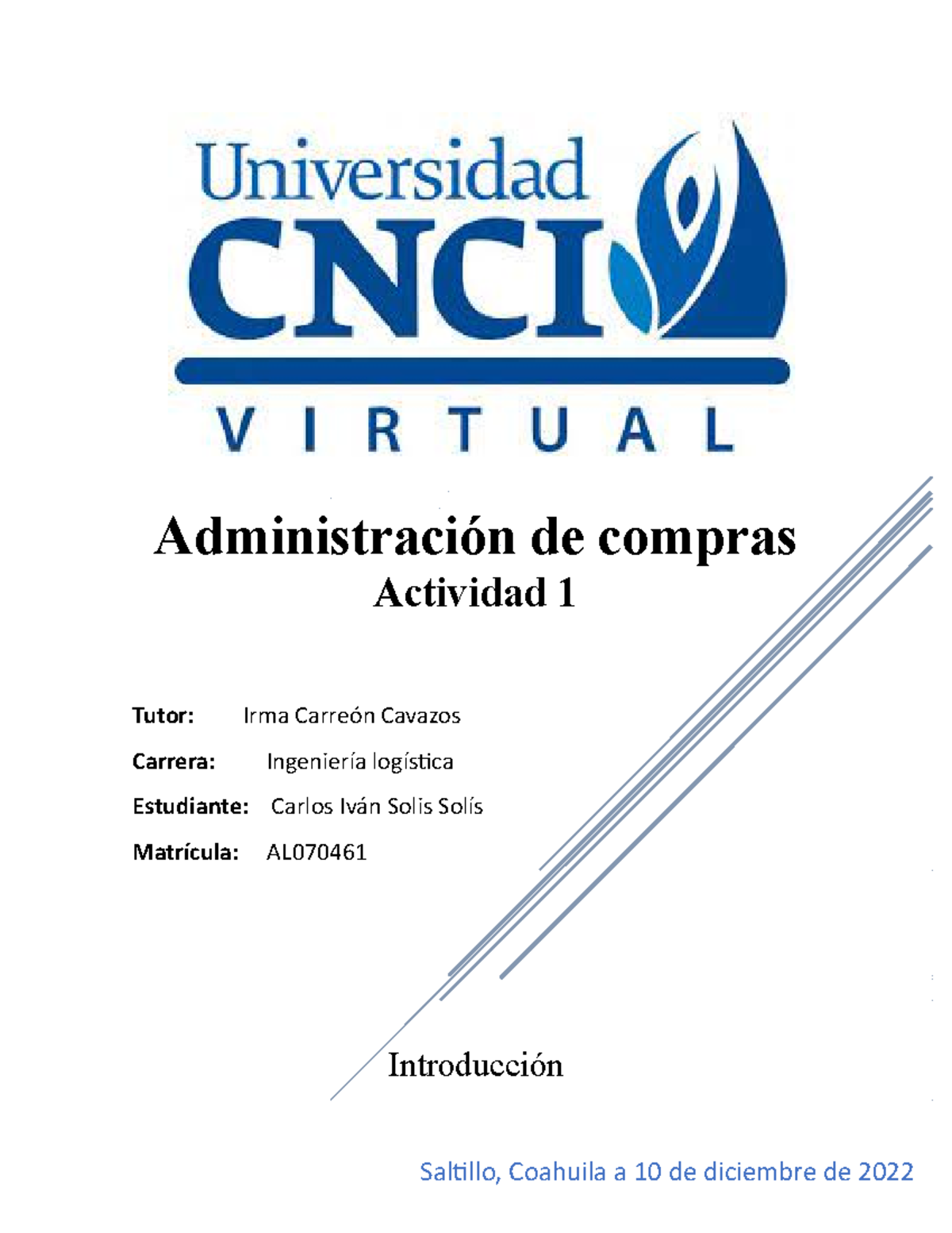 Actividad 1 Administracion de compras - Administración de compras Actividad 1 Tutor: Irma ...