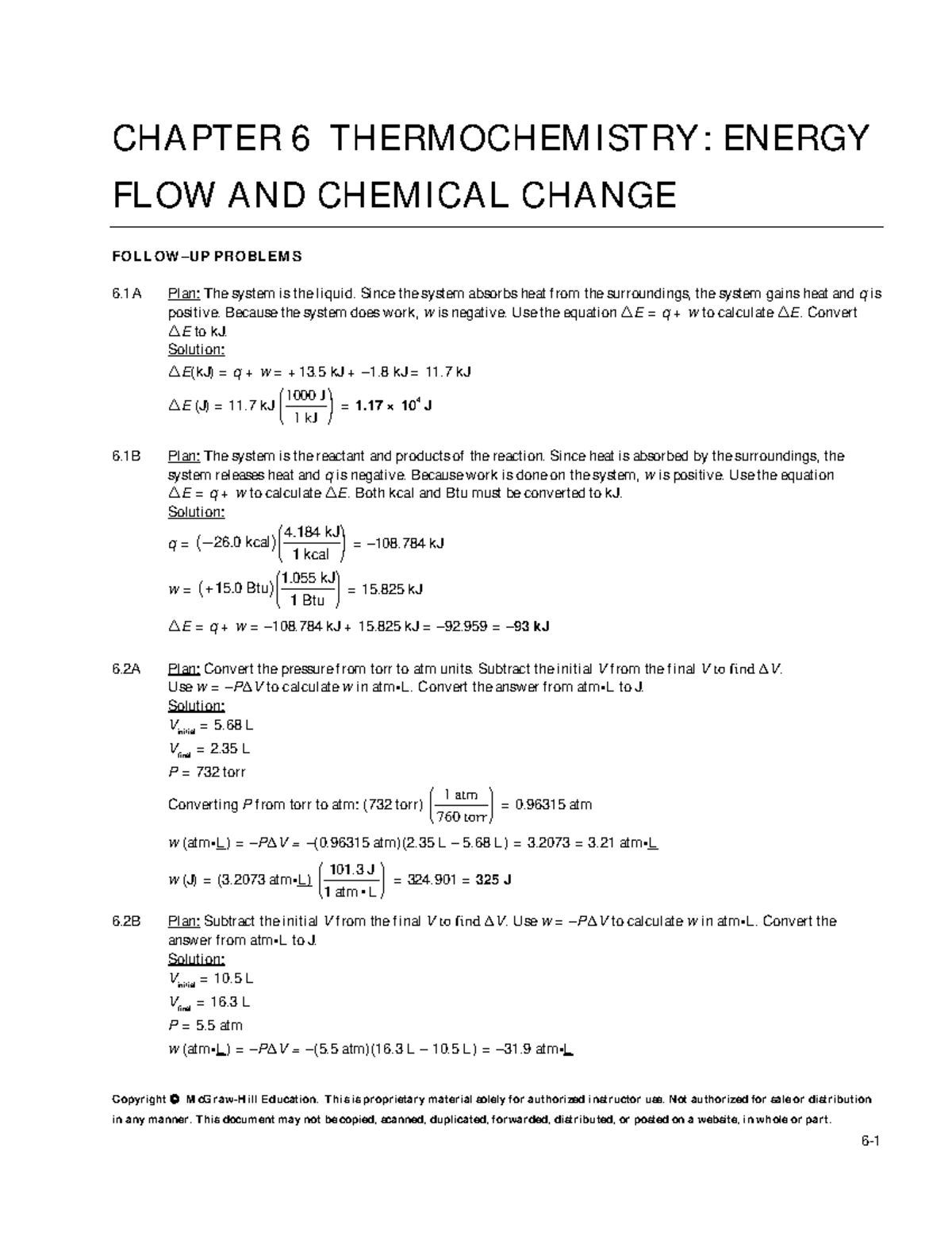 06 silberberg 8e ISMChapter 6 9e - Copyr ight i M cGraw-H ill Education ...