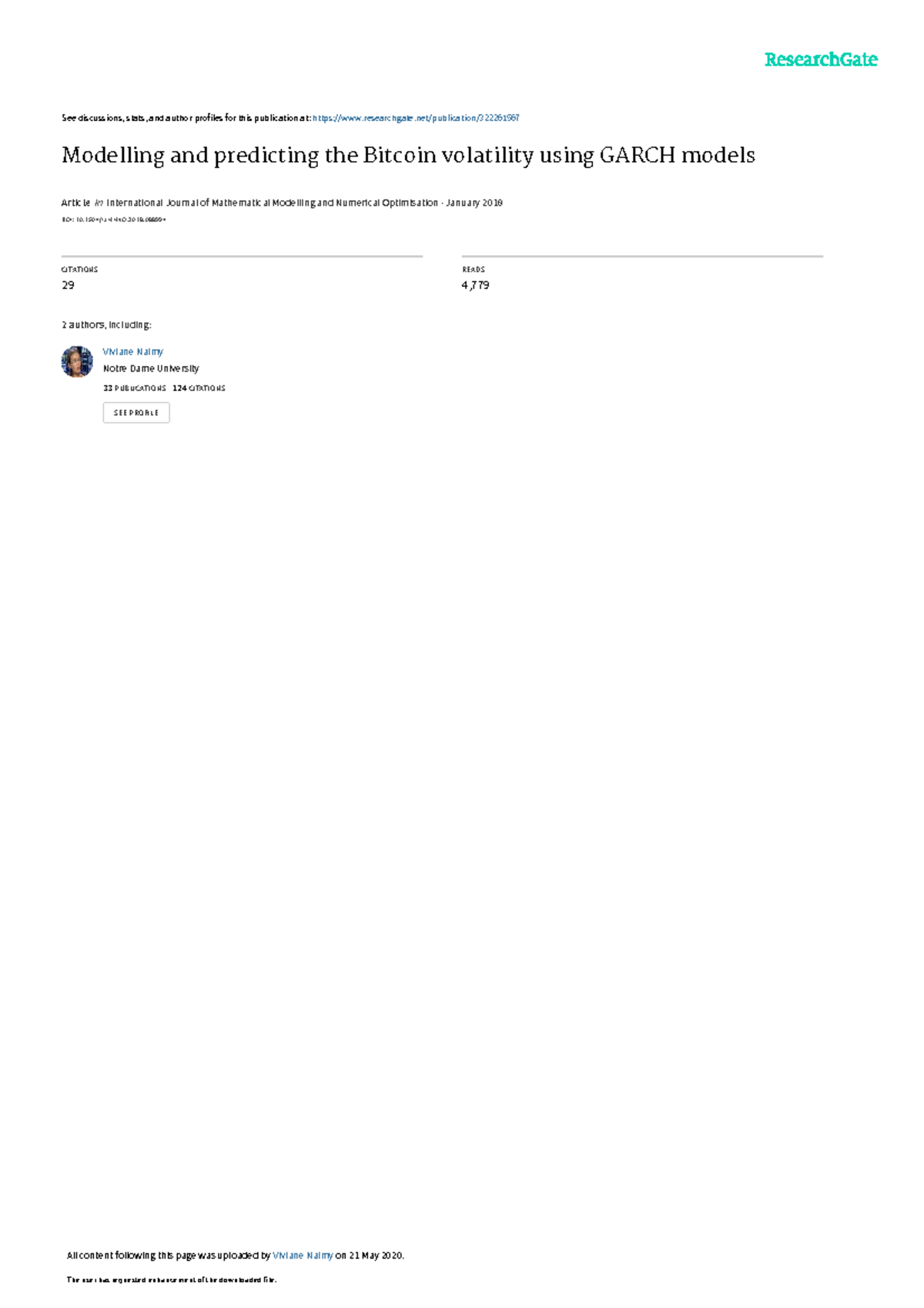 Bitcoin research paper - See discussions, stats, and author profiles ...