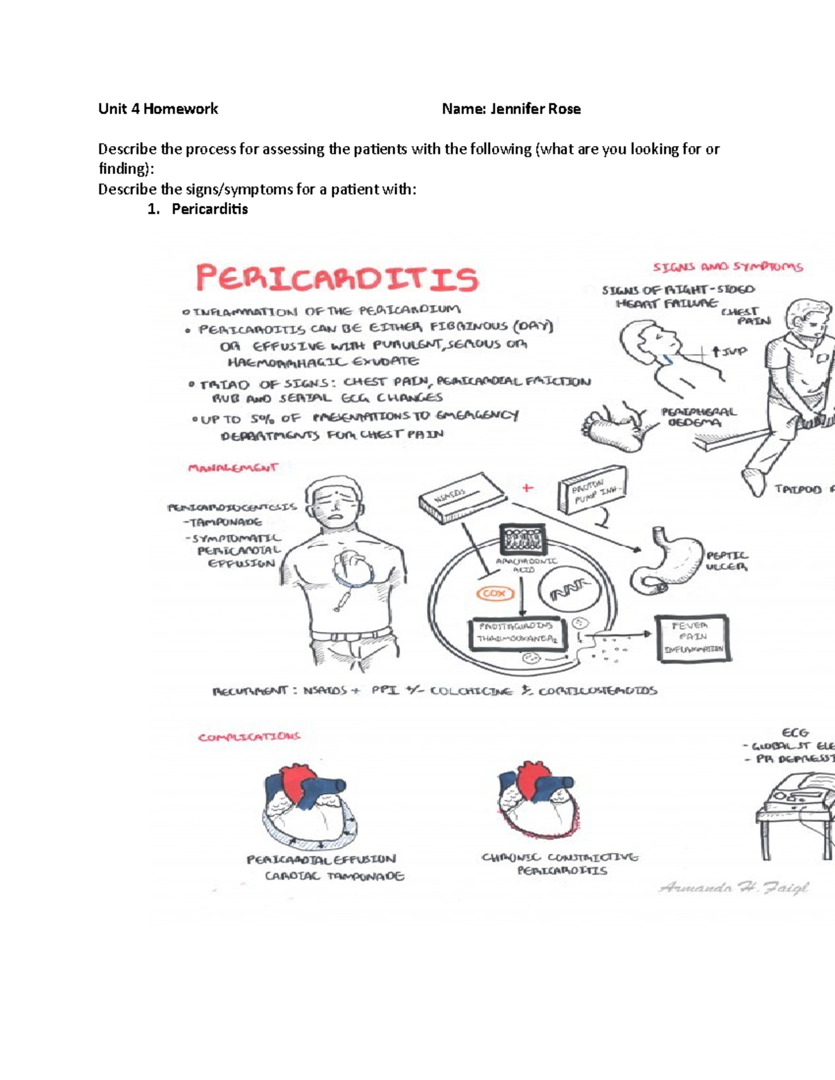 Unit 4 Homework Pericarditis, CABG, Afib , stenosis and regurgatation ...