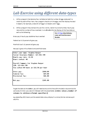 Lab 2 - Chapter 2 - Part B - Lab work - LAB 2 – CHAPTER 2 – PART B Write the markup language ...