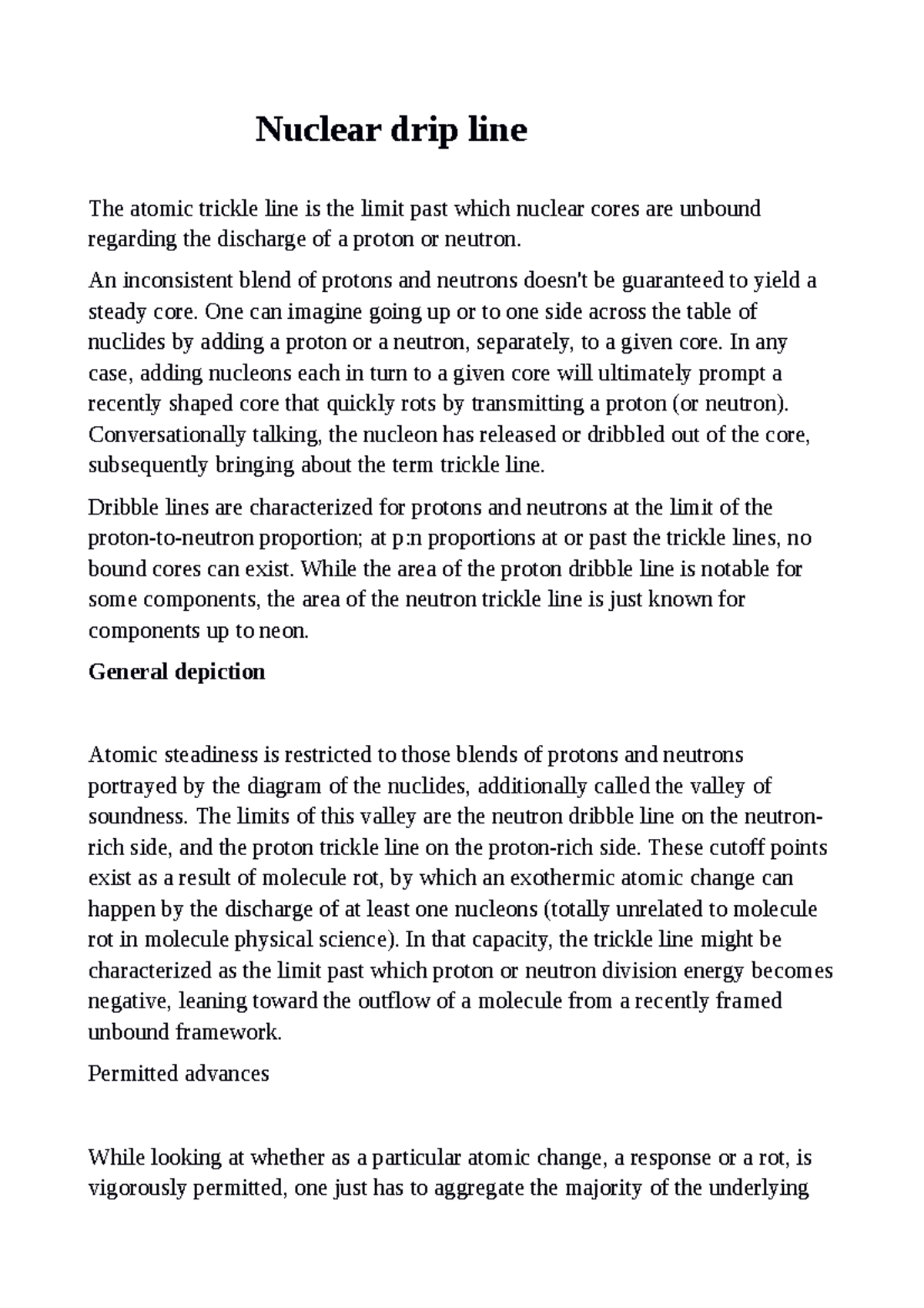 Nuclear drip line - Ifah - Nuclear drip line The atomic trickle line is ...