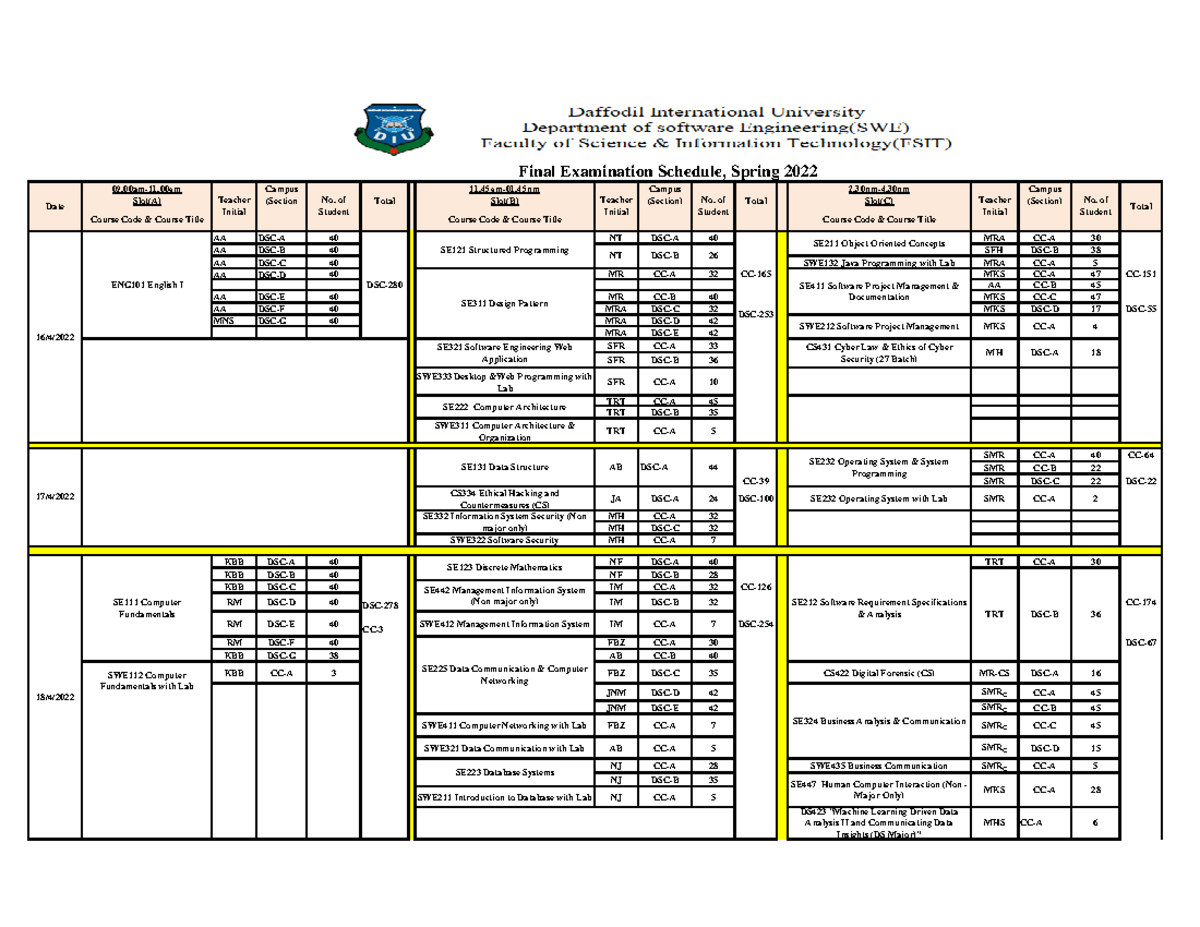 Final exam routine, V-1 3 Mobile Application Development CSE-1122 - Studocu