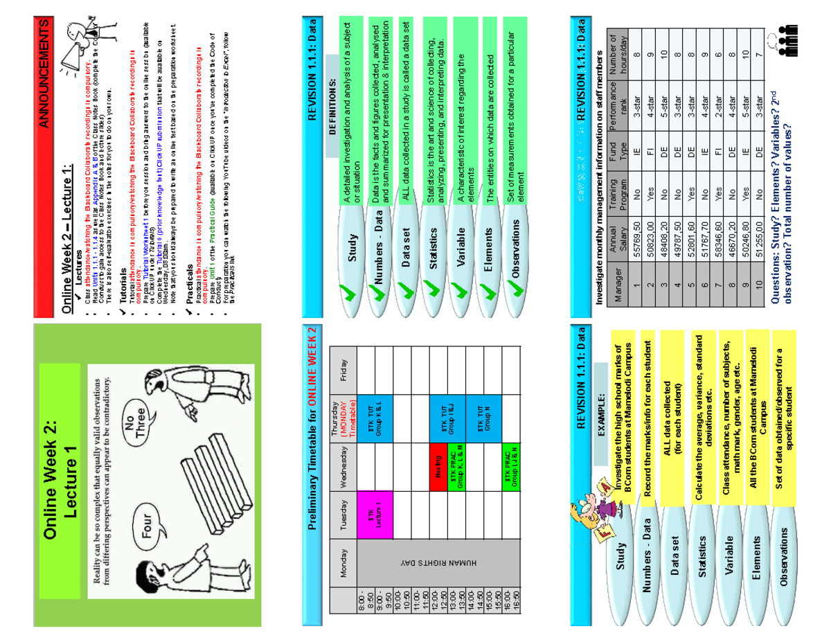 STK133 Week 2 Lecture 1 - Descriptive vs Inferential Statistics - Online Week 2: Lecture 1 ...