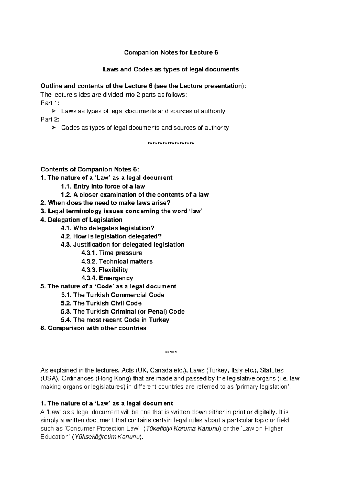 6 Companion notes for Lecture 6 fall2024 - Companion Notes for Lecture ...