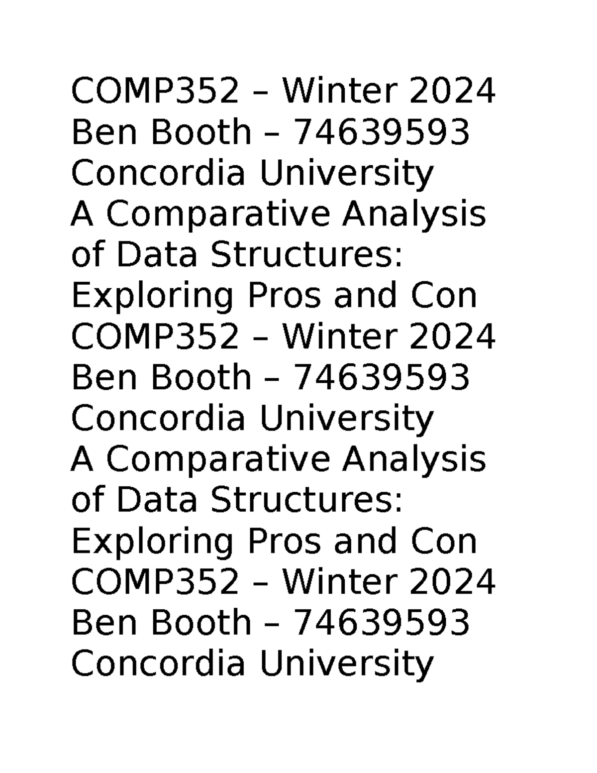 COMP348 Language Analysis - COMP352 – Winter 2024 Ben Booth – 74639593 ...