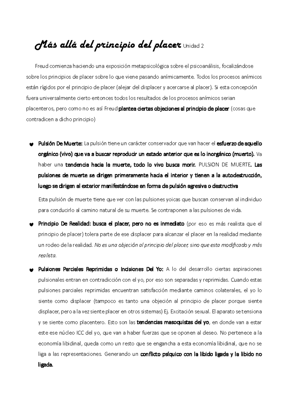 Más alla del principio del placer - Más allá del principio del placer ...