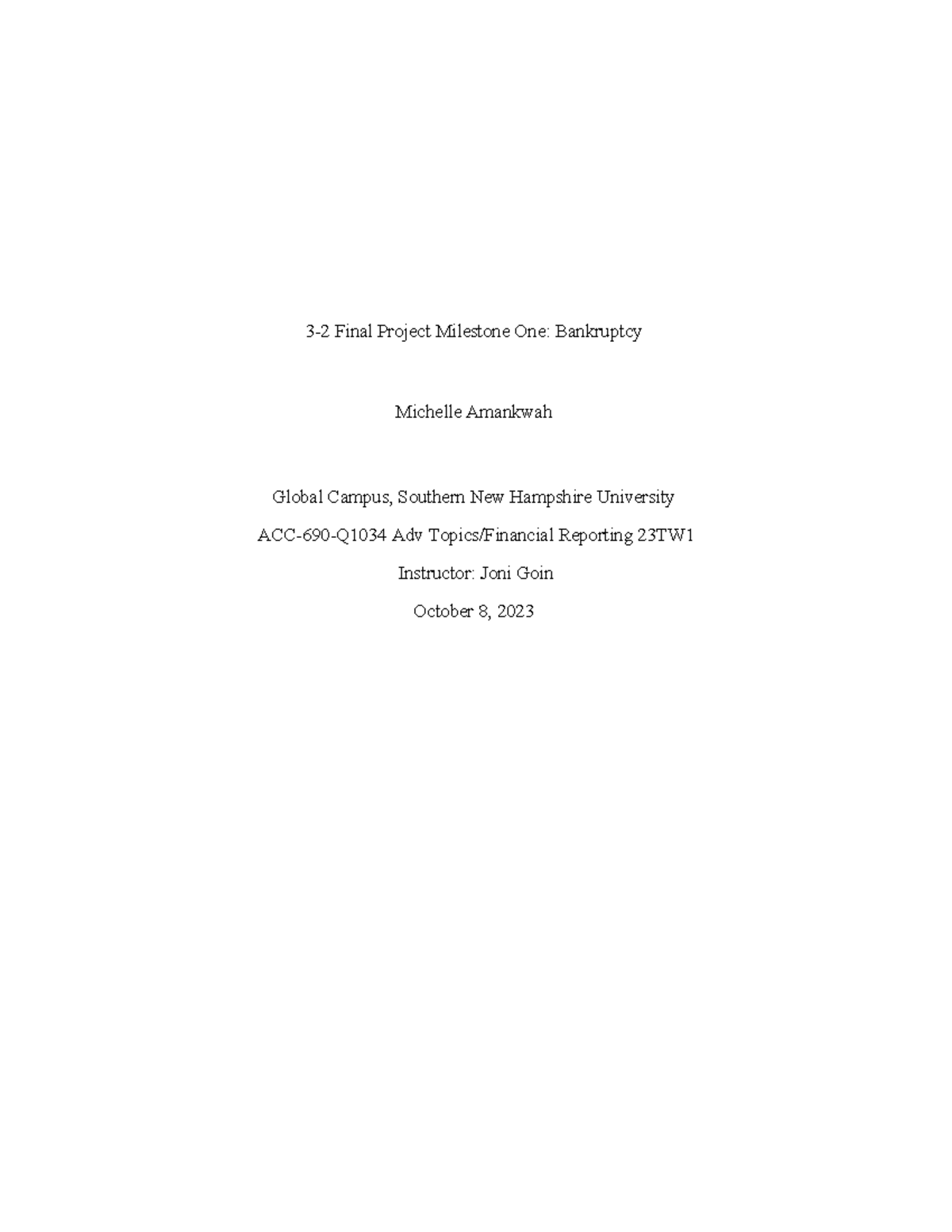 3-2 Bankruptcy - the types of bankruptcies and explanations - 3-2 Final ...