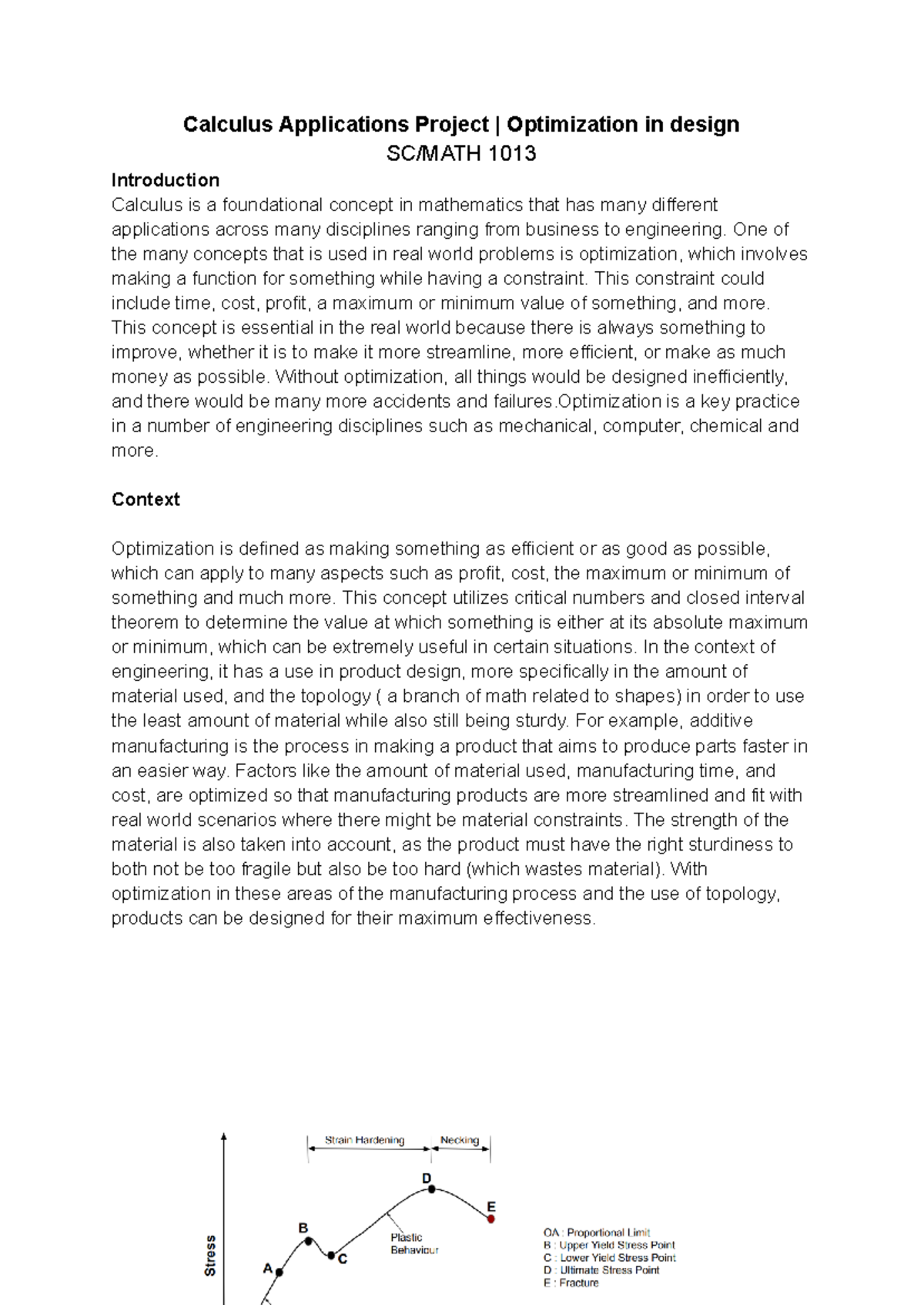 Calculus project - Calculus Applications Project | Optimization in ...