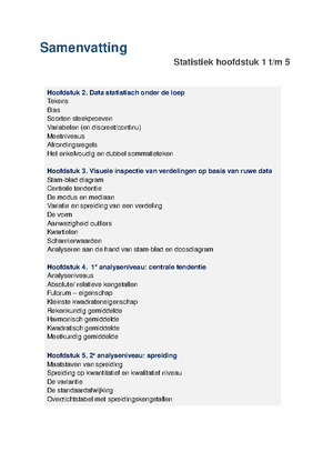 Bewijzen-statistiek - alle bewijzen die je moet kennen - Statistiek I ...