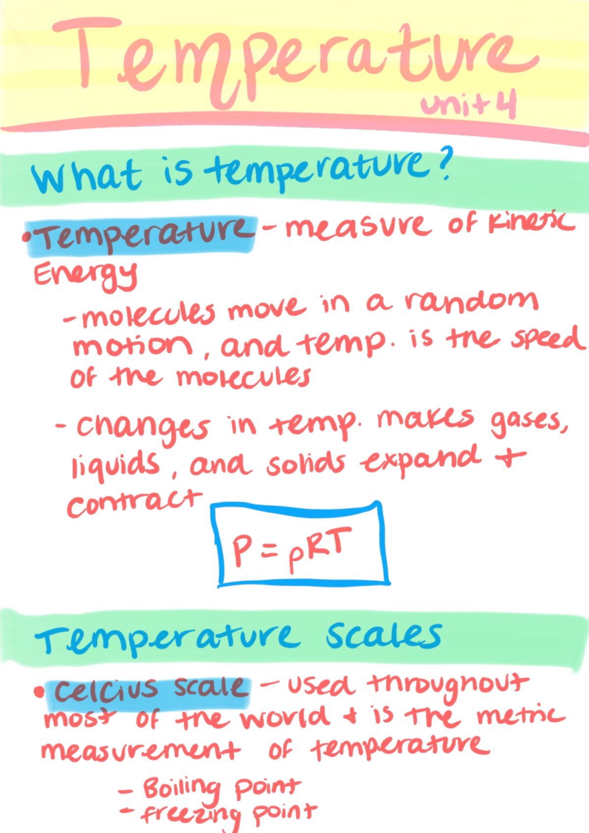 Temperature unit 4 - Christopher Elciks in class notes - GEOG 1112 ...