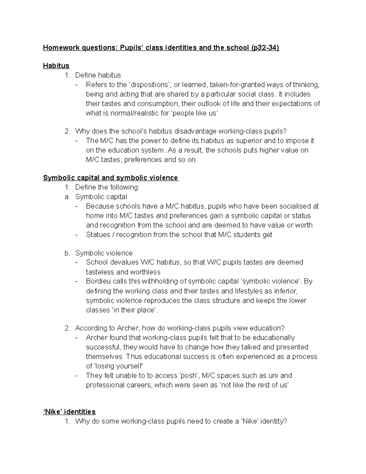 Pupil class identities and the school flipped learning - Homework ...