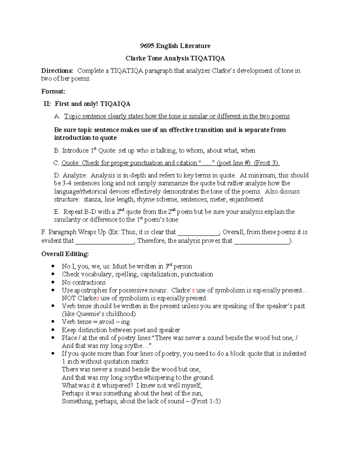 Clarke tone tiqatiqa - 9695 English Literature Clarke Tone Analysis ...