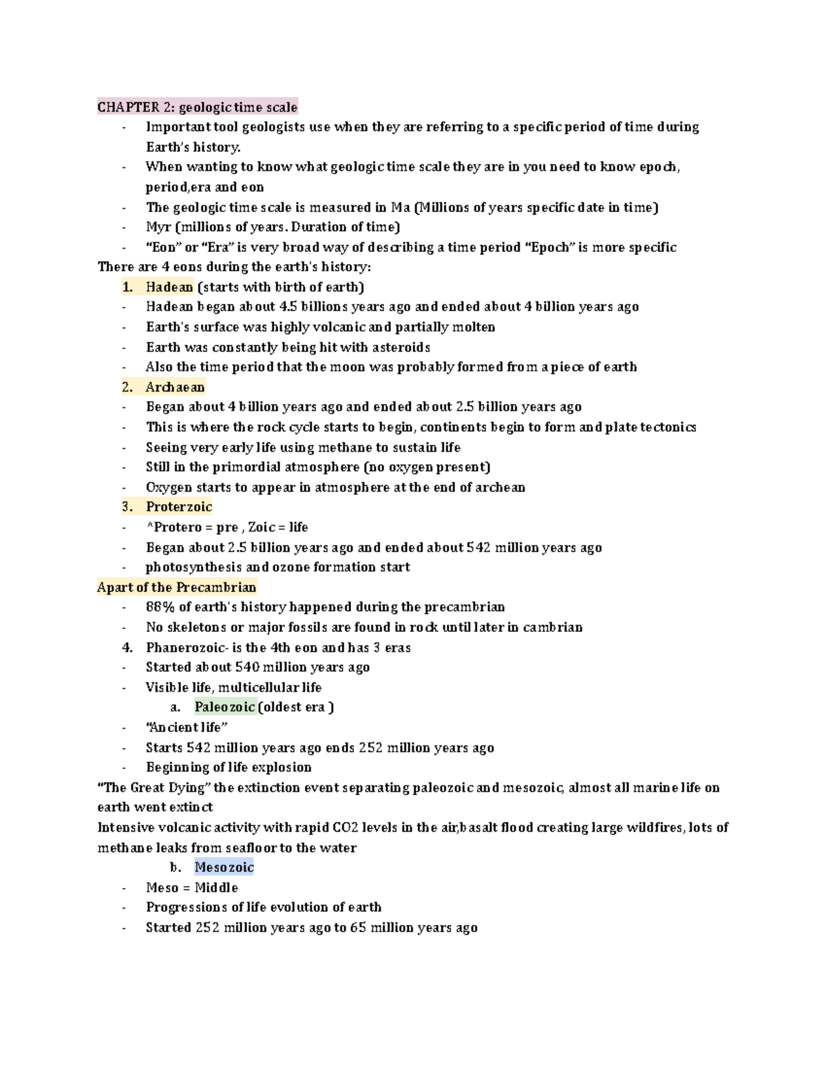 Geology EXAM 1 - CHAPTER 2: geologic time scale - Important tool ...