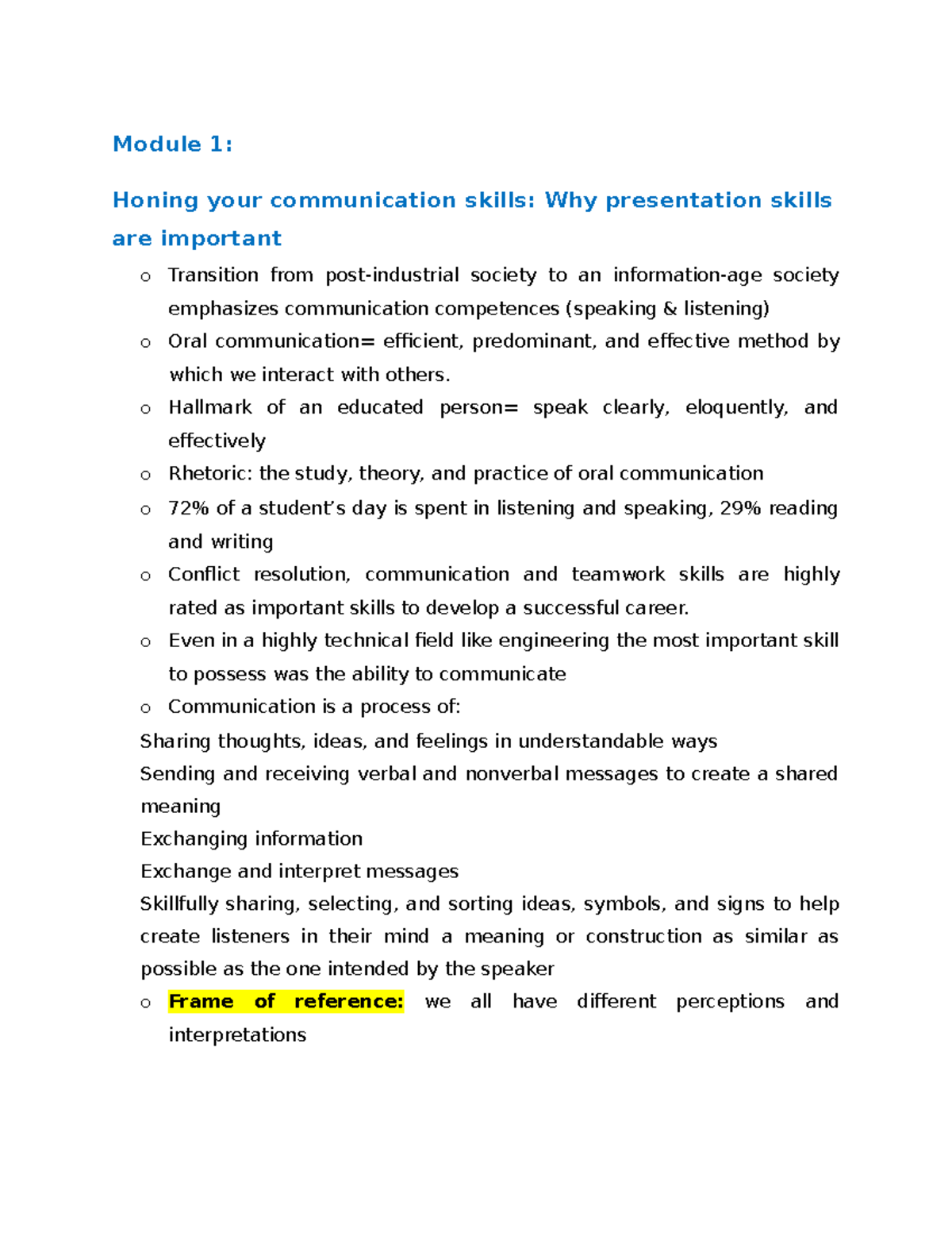 SPC Module 1 - Honing your communication skills: Why presentation ...