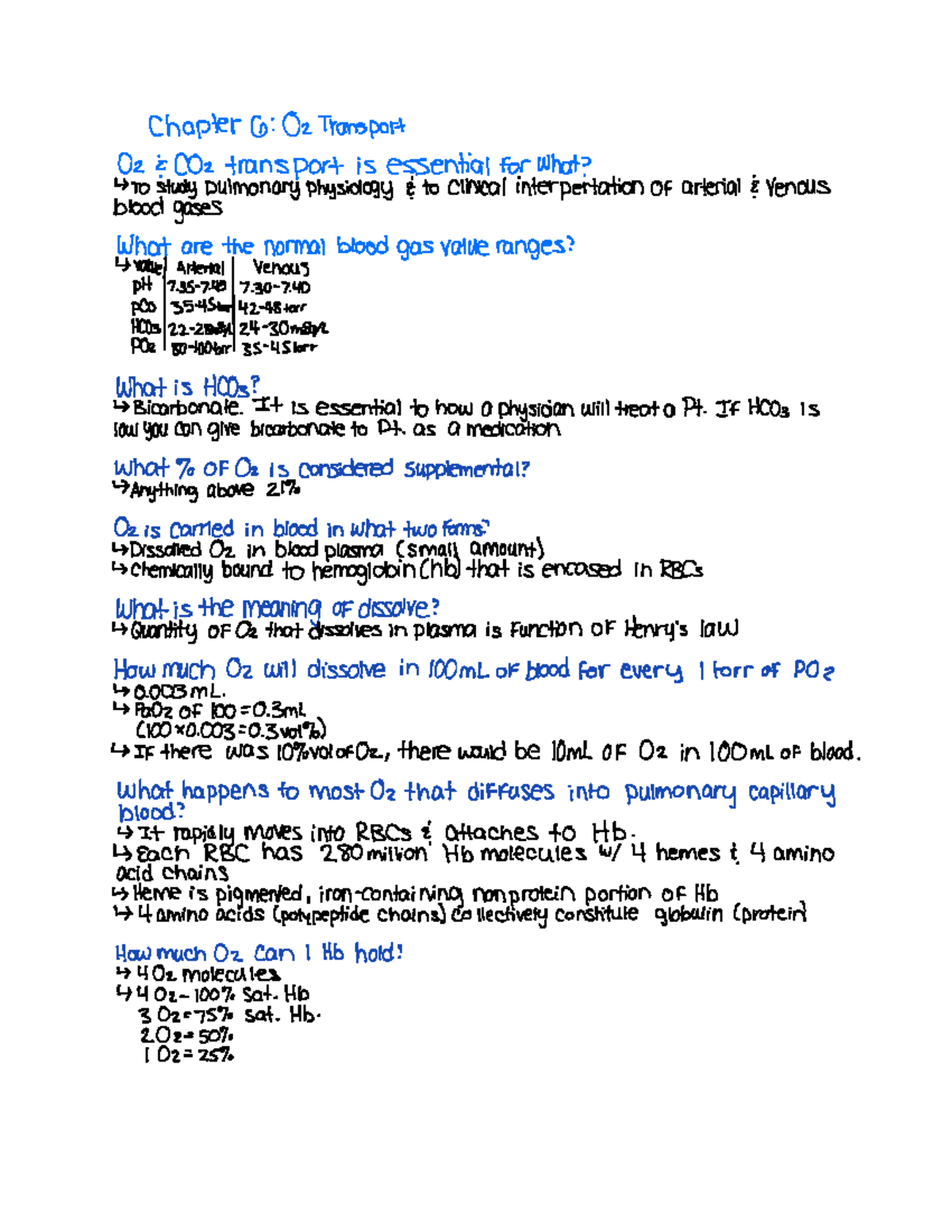 Chapter 6: O2 transport - Chapter 6 Oz 02 transport Transport ECO2 for ...