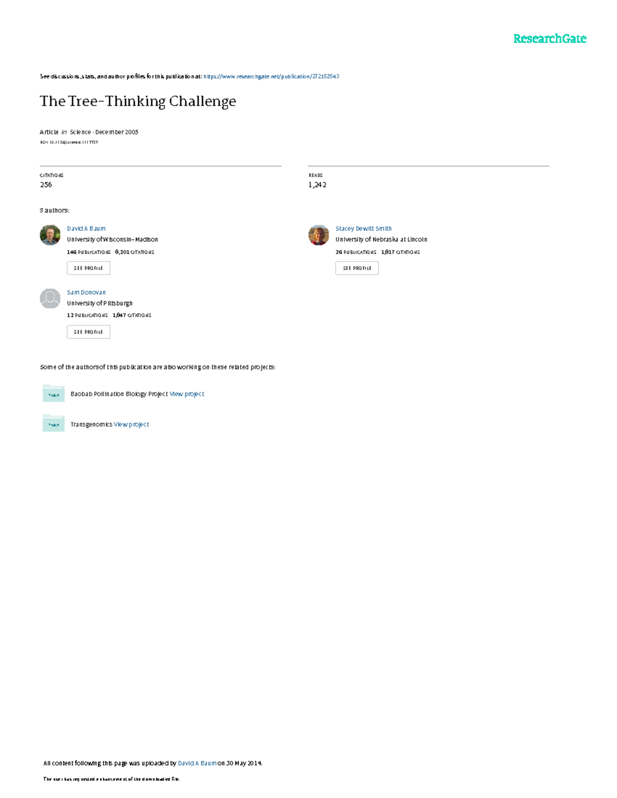 Tree Thinking Practice (phylogenetic trees) - See discussions, stats ...