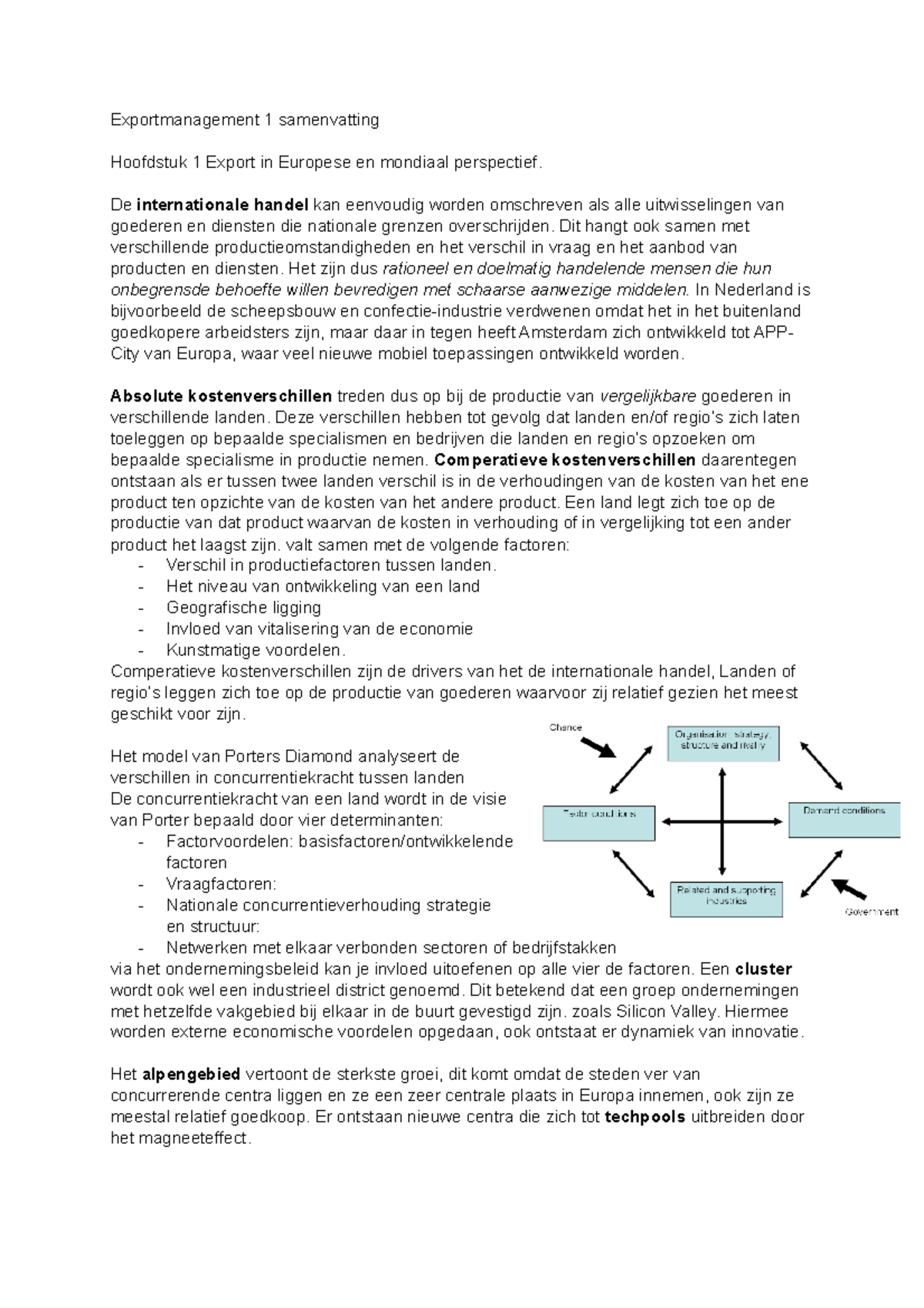 Exportmanagement minor ZDDO1 samenvatting hoofdstuk 1 - Exportmanagement 1 samenvatting ...